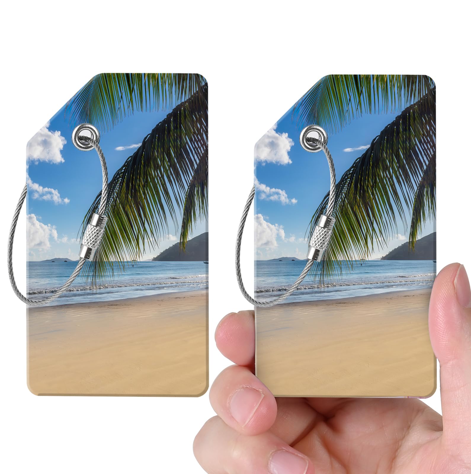 Amazon.com: 2 Luggage Tags, (1" Smaller Than Traditional) Perfect for ...