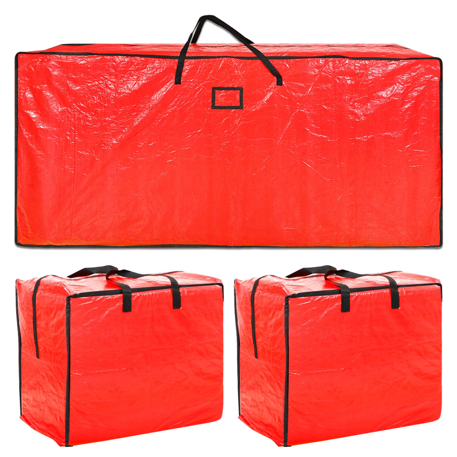 Famibay 3 Pieces Extra Large Christmas Tree Bag with 2x Decorations Bag ...