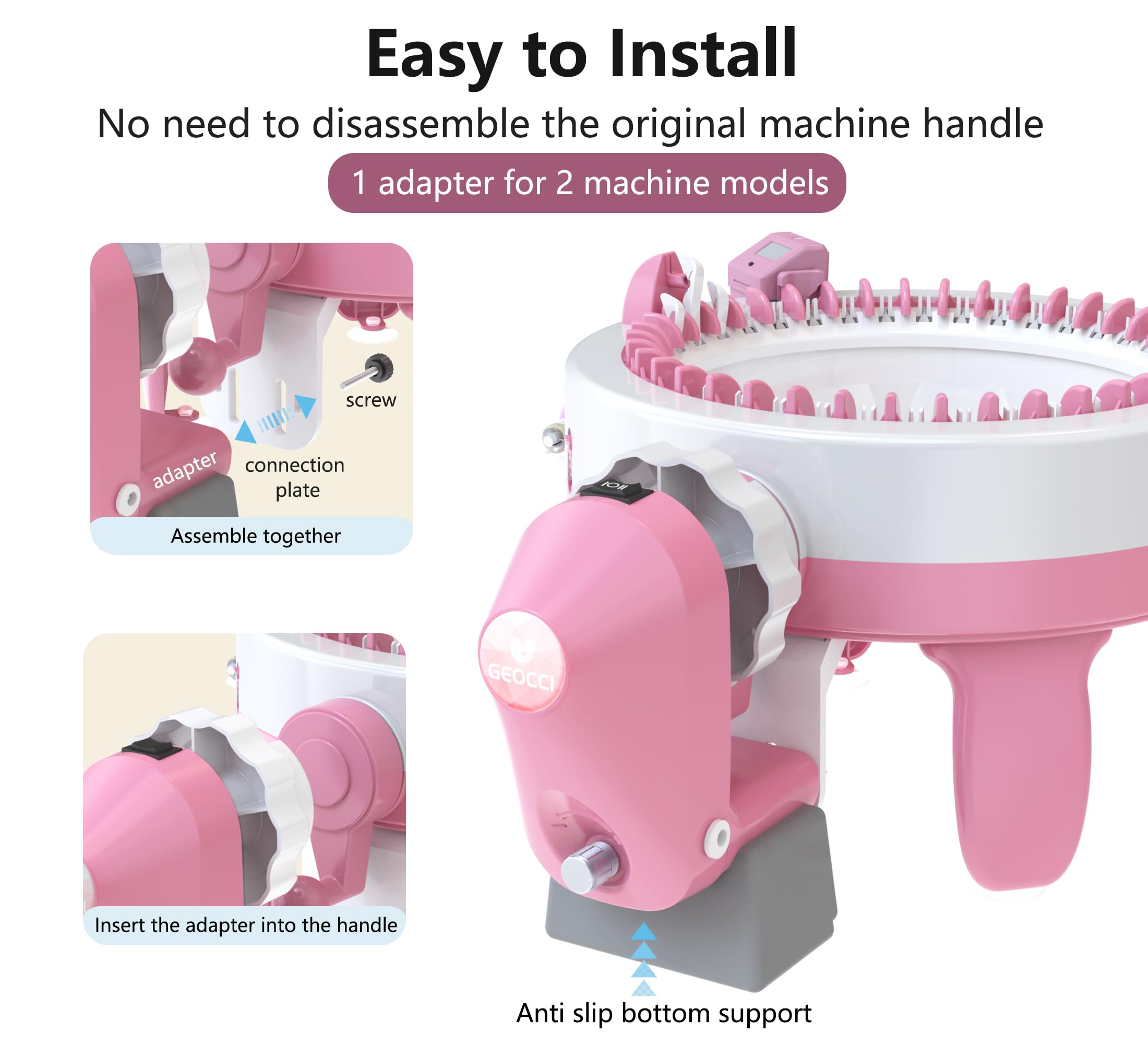 Snapklik.com : Electric Knitting Machine Adapter For Sentro 40 & 48 ...