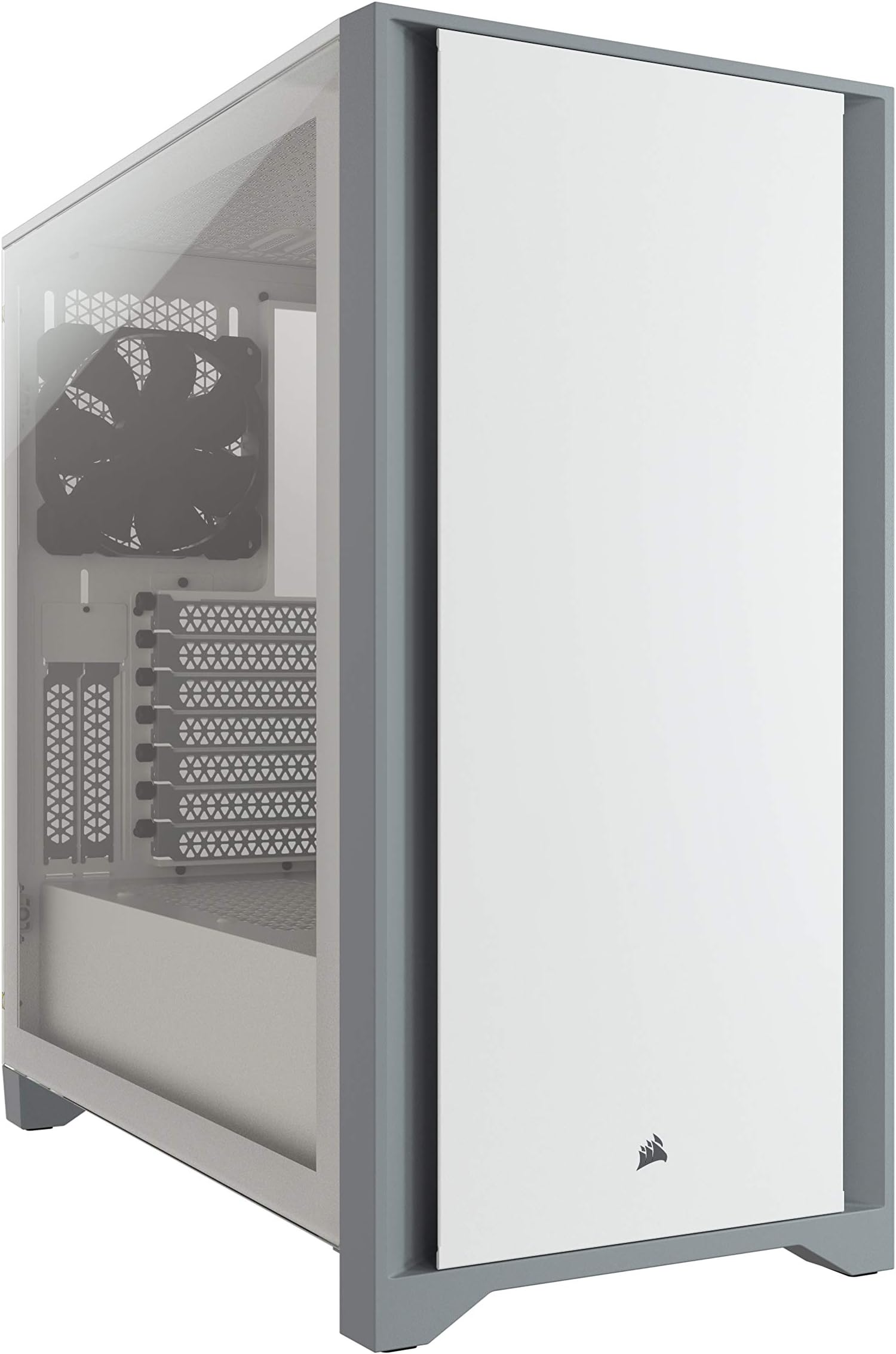 Amazon.com: Corsair 4000D Tempered Glass Mid-Tower ATX PC Case - White ...