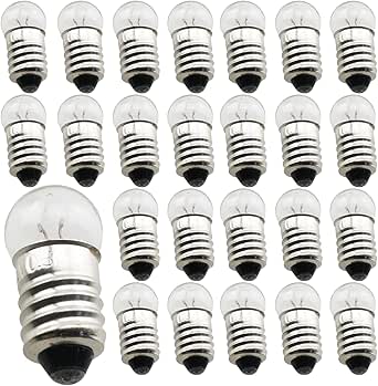 DGZZI 25PCS E10 Mini Screw Bulb Replacement Screw Small Electric Bead ...