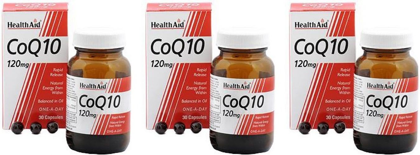 Amazon.com: (3 Pack) - HealthAid - CoQ-10 120mg | 30's | 3 Pack Bundle