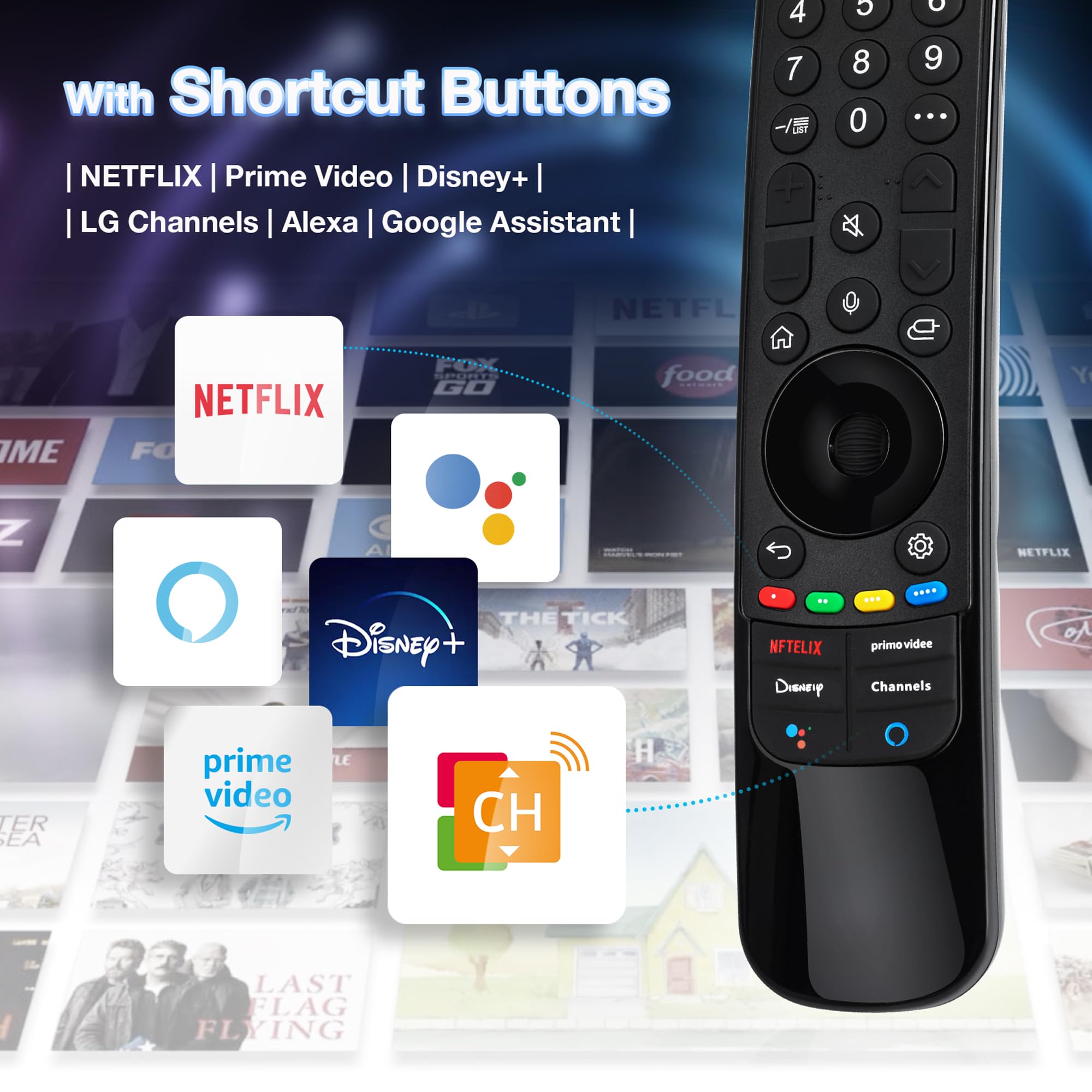 Snapklik.com : MR22GA Universal Voice Remote For LG Magic Remote