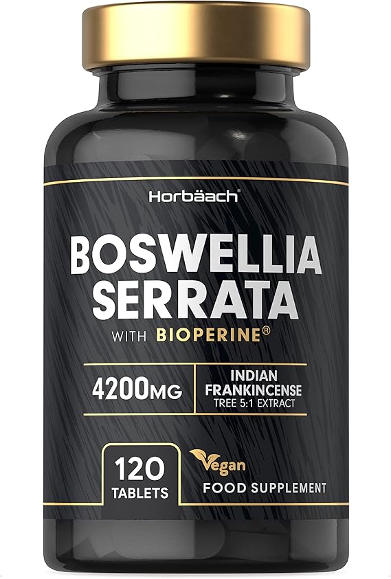Boswellia Serrata Extract 4200mg | 120 Vegan Tablets | Indian ...