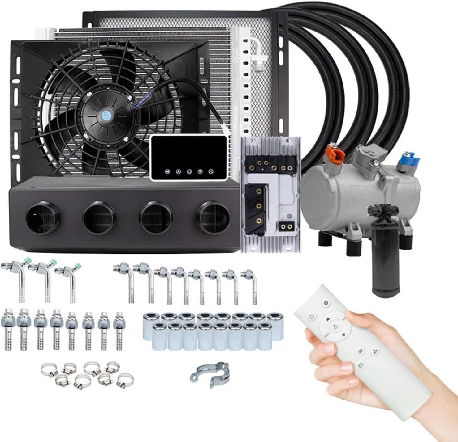 Amazon.com: CYOMKWO 12V 24V Universal 4 Hole Auto Electric Air ...