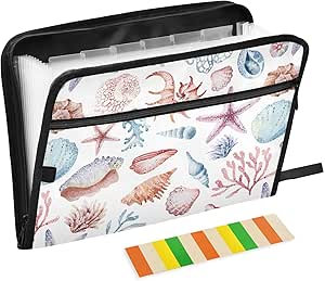 Amazon.com : Corals Seashell Starfish File Folders,Plastic Folders with ...