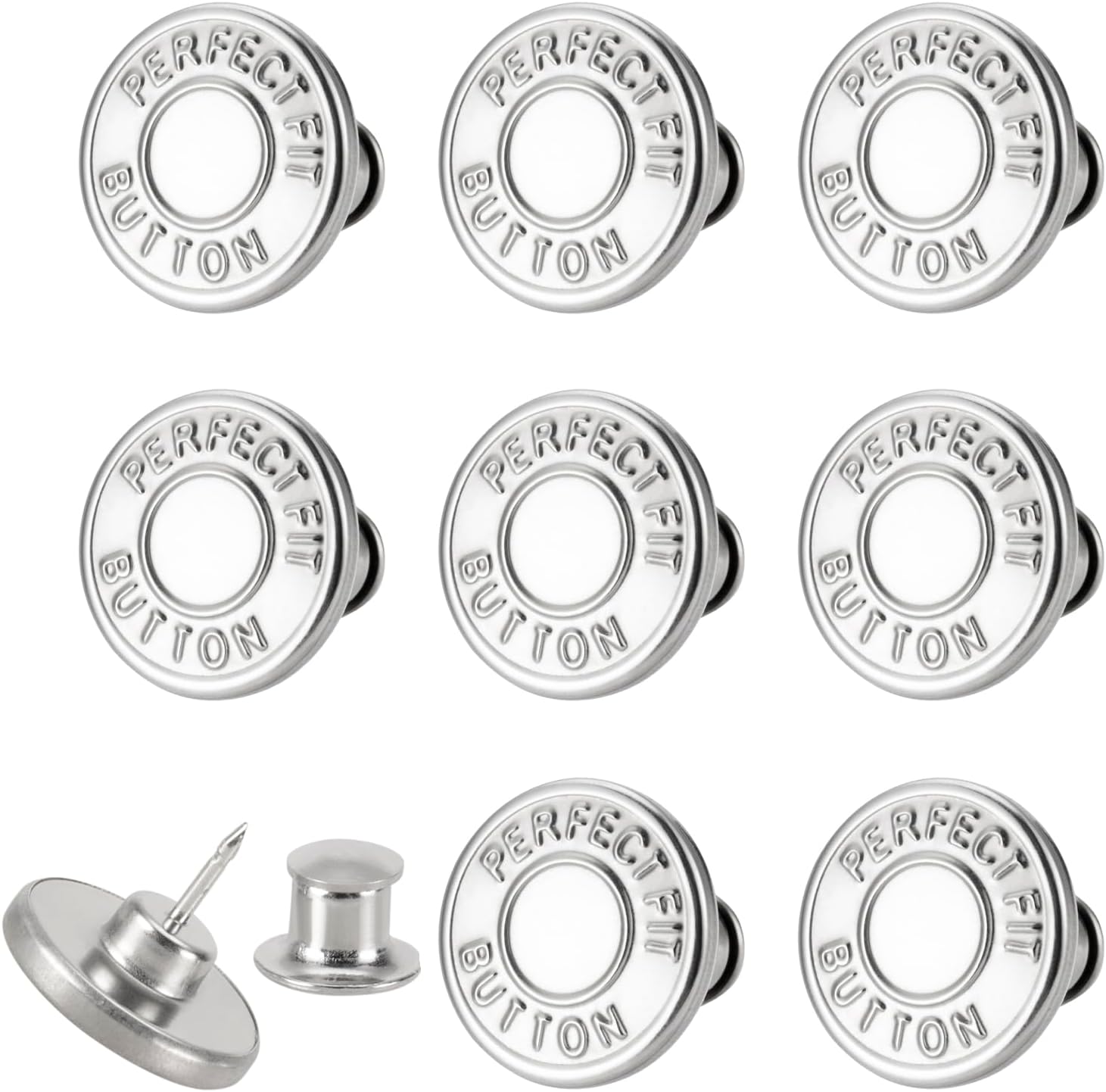 Amazon.com: 8PCS Jean Button No Sew Instant Button 17mm Detachable ...