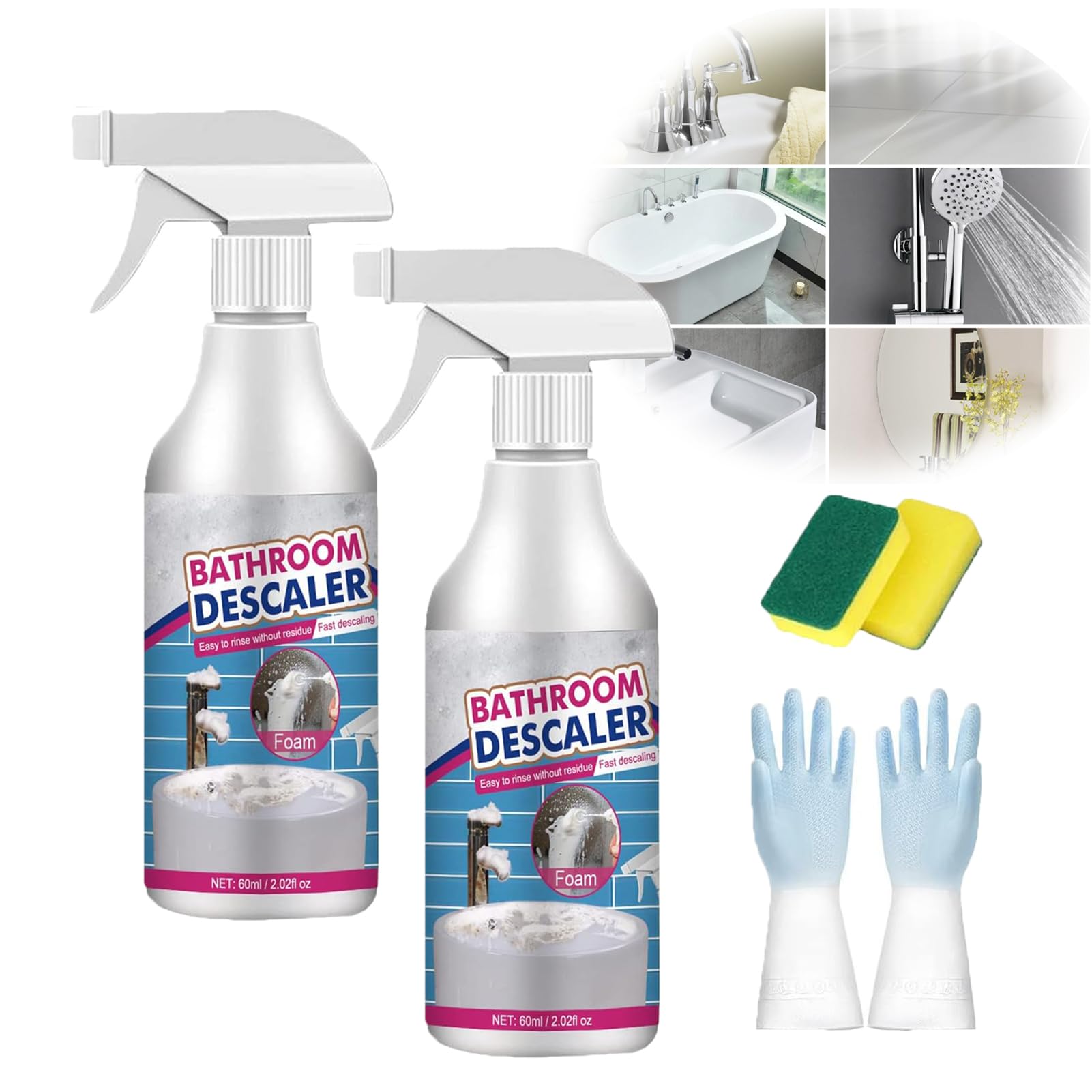 Amazon.com: WRSFXV Bathroom Descaler Spray, Stubborn Stains Cleaner ...