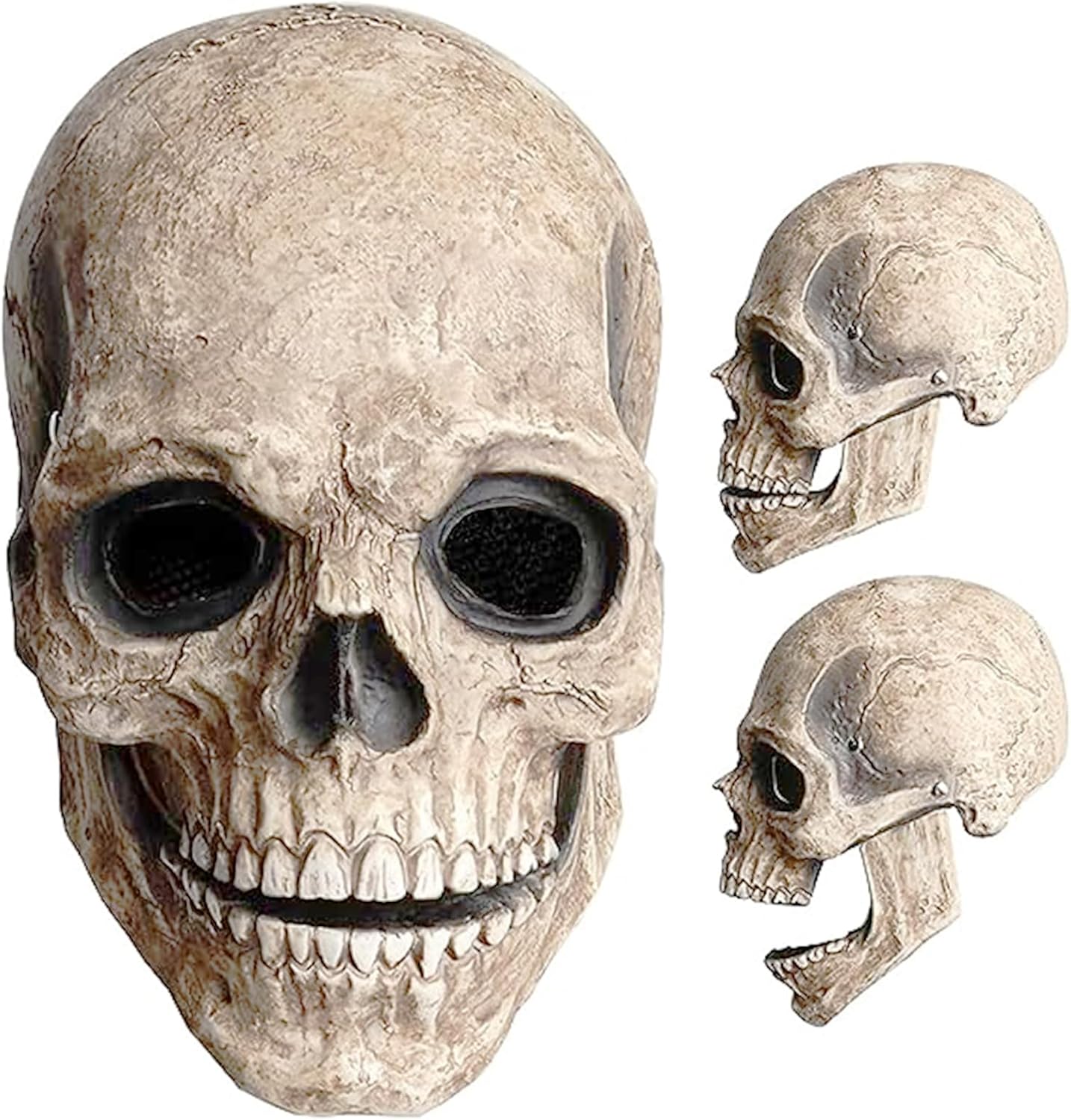 VUCATIN Halloween Mask Full Head Skull Creepy Mask Realistic Halloween ...