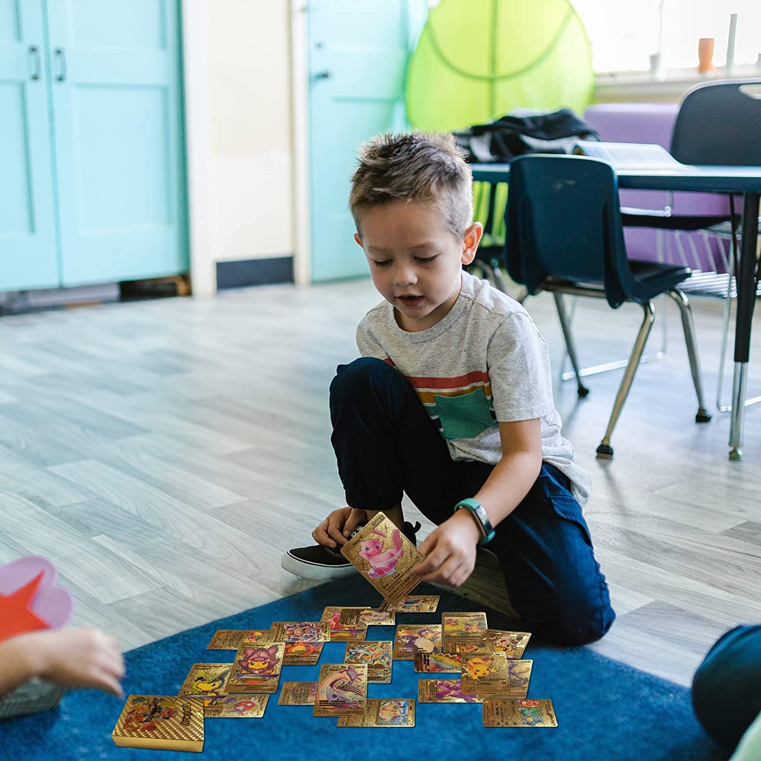 Buy 55 Pcs Gold Foil TCG Deck Assorted Cards DX GX Rare Cards V Series ...