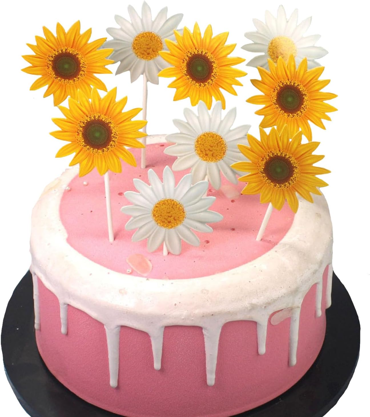 Amazon.com: 40 Pieces Sunflower Cupcake Toppers Daisy Cupcake Toppers ...