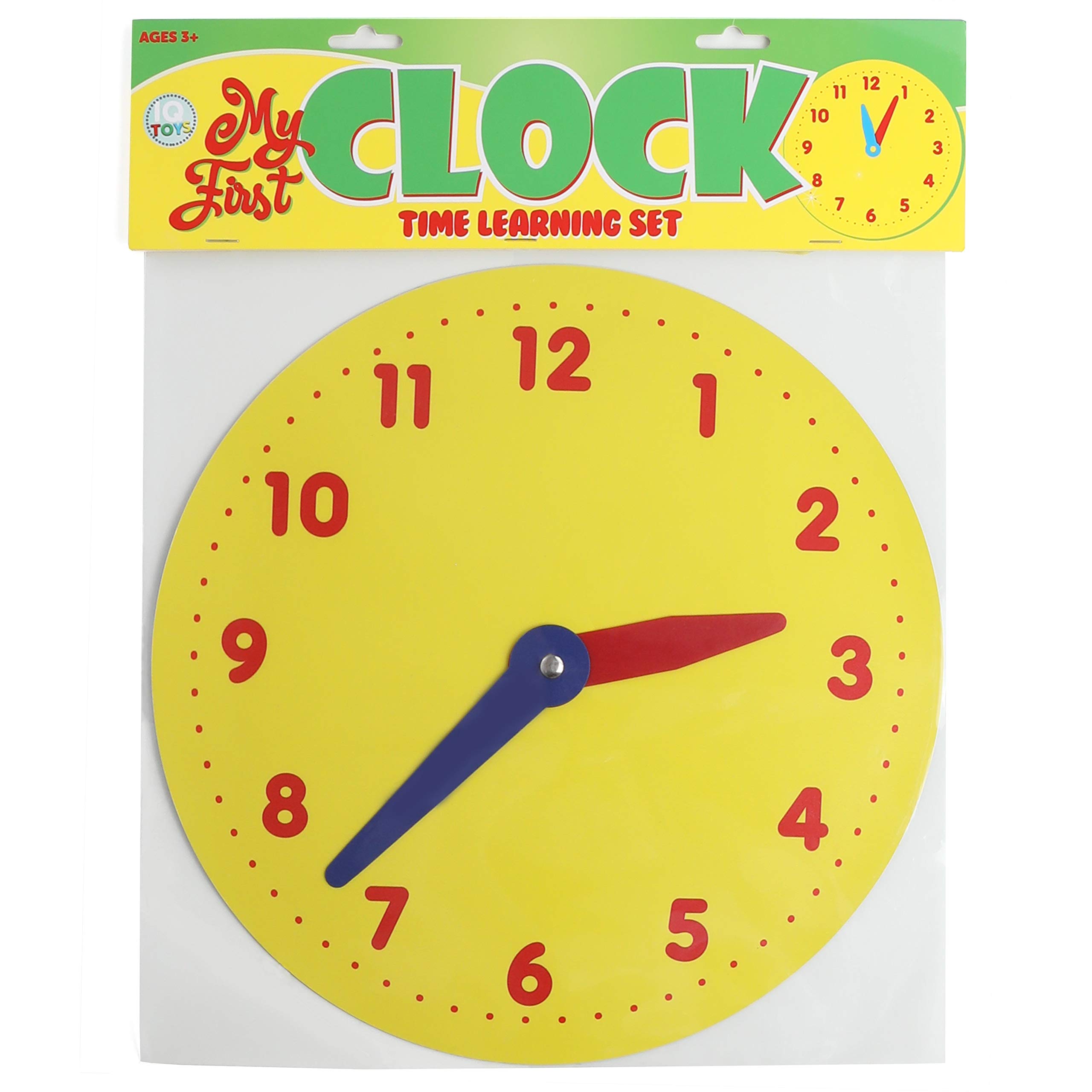 Buy IQ Toys My First Learning Clock - Learn How to Tell Time, 12 inch ...