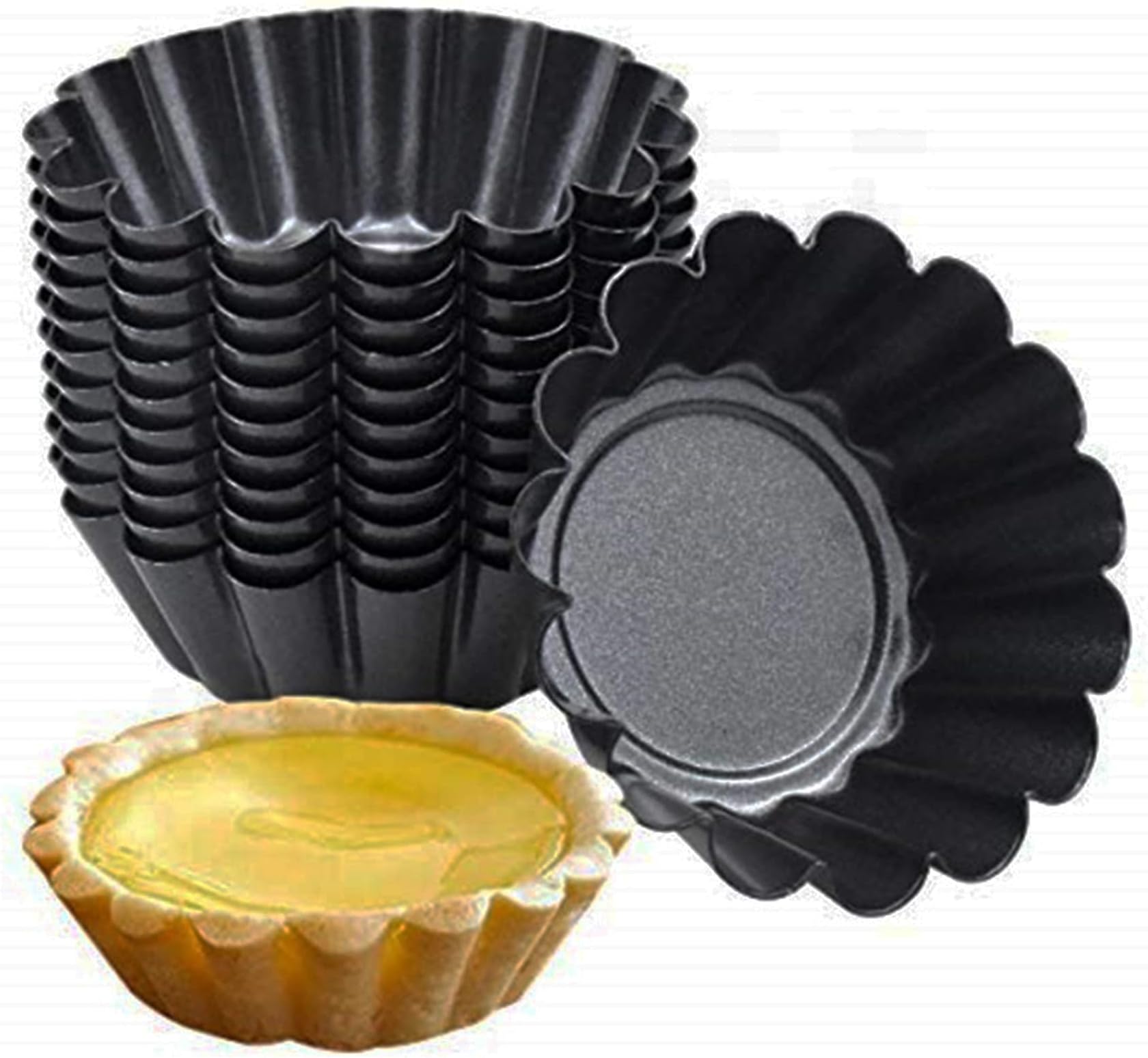 Amazon.com: Amytalk 20 Packs Cupcake Mold, 3.8inch Stainless Steel Mini ...