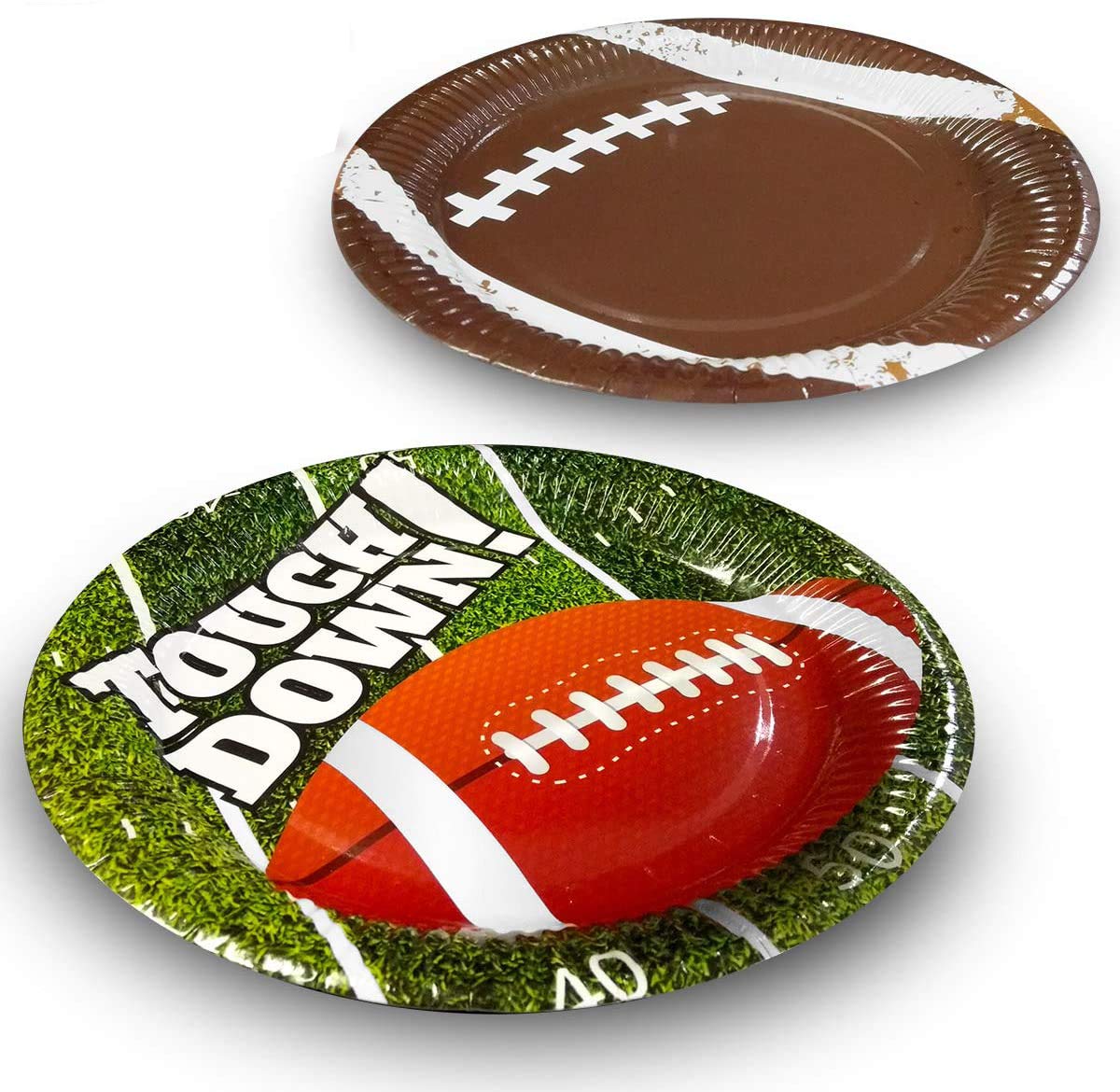 Snapklik.com : Football Plates, 24 Count Disposable Football Paper ...