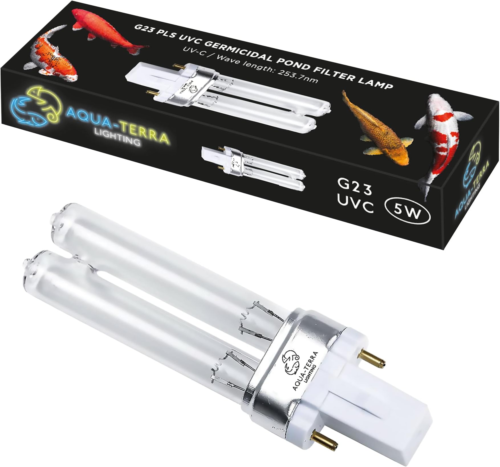 Aqua-Terra Lighting 7W Pond Filter bulbs 2 PACK – UVC ultra violet ...