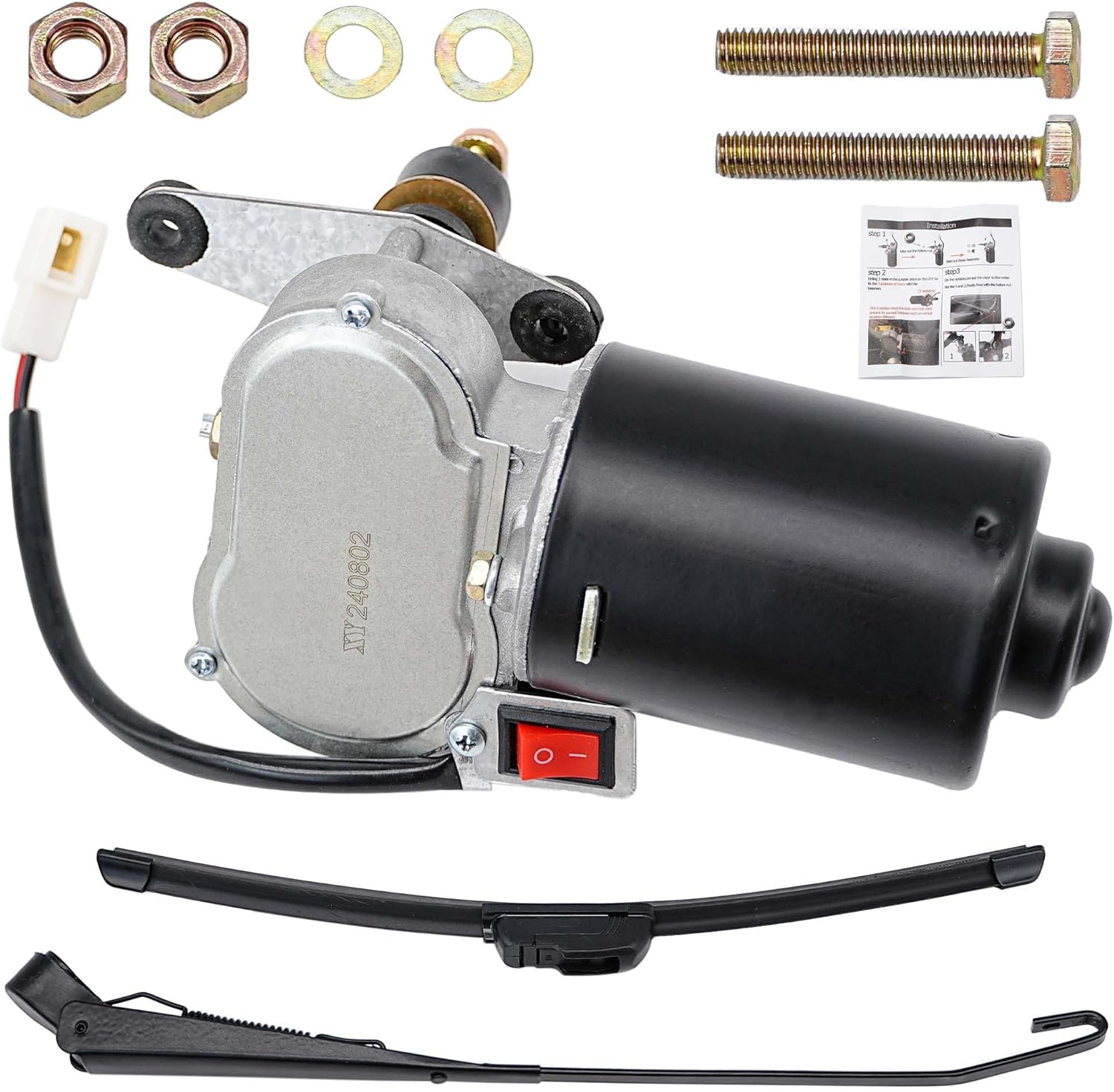 LEVANLIGHT | Electric UTV Windshield Wiper Kit, Universal 12V Wiper ...