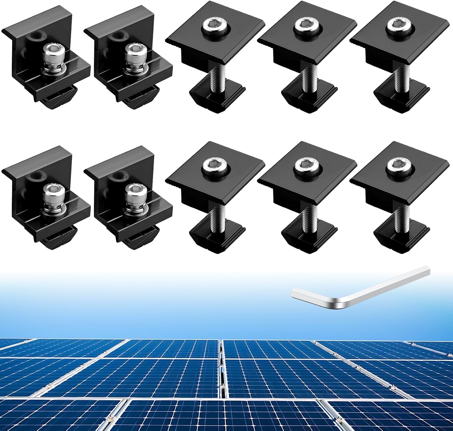 Amazon.com: Anbte 10 PCS Solar Panels Brackets 30mm, Aluminium 6 x T ...