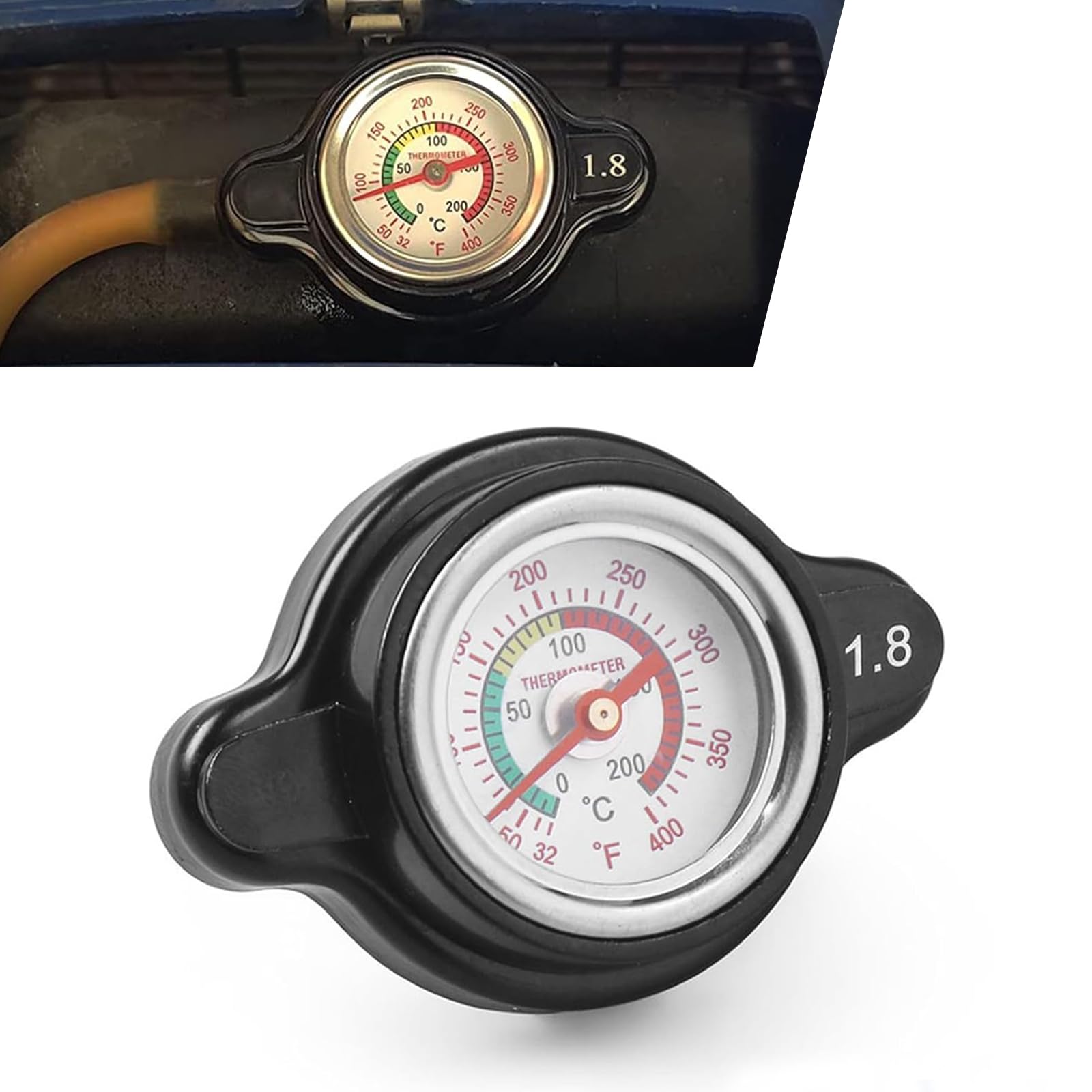 Amazon.com: gunroil 1 Pack Car Radiator Cover with Thermometer, Wear ...