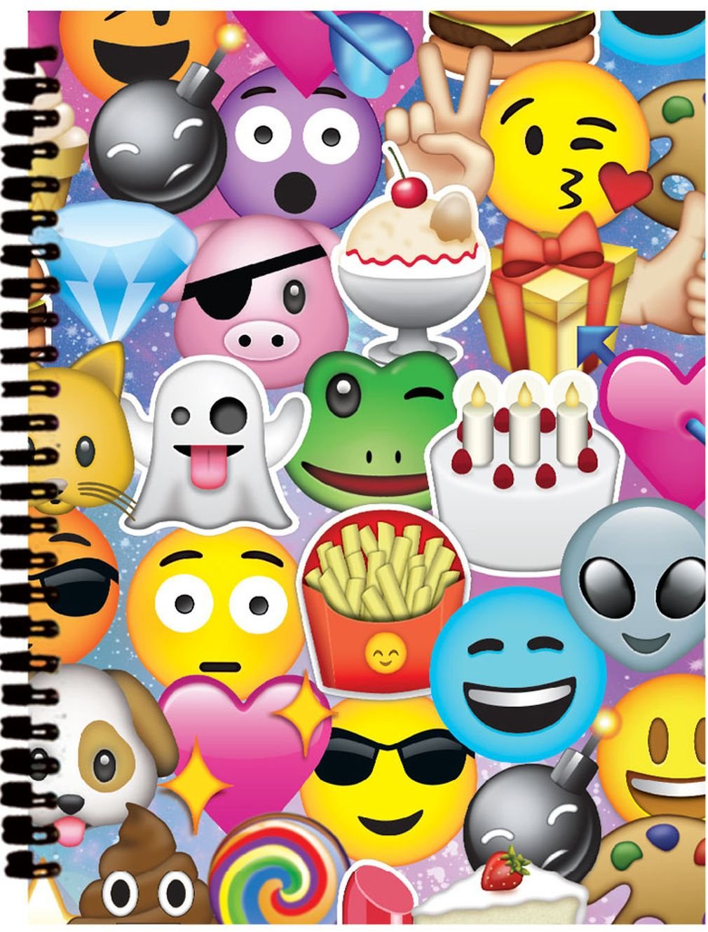 Buy (22cm , Emoji Collage) - iscream 'Emoji Collage' 3D Spiral-Bound ...