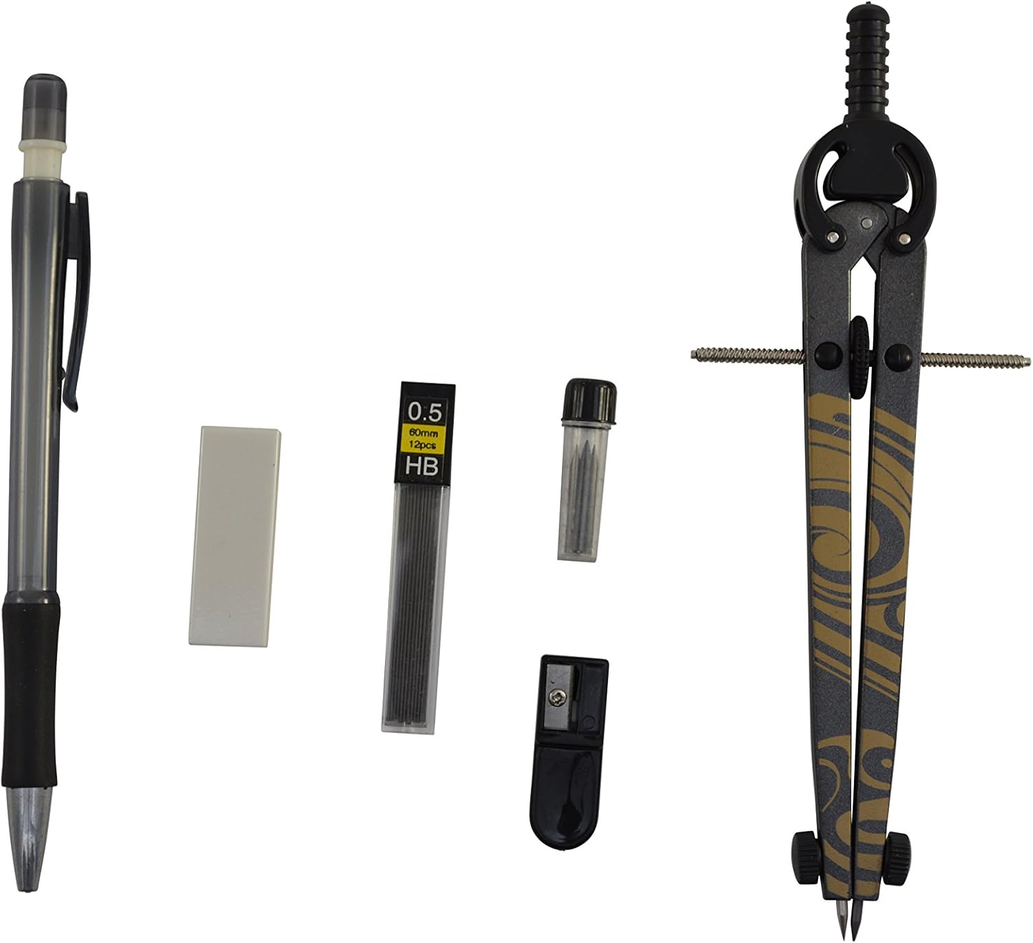 Westcott DCS-10 Designer Compass Set, Black with Design Feature ...