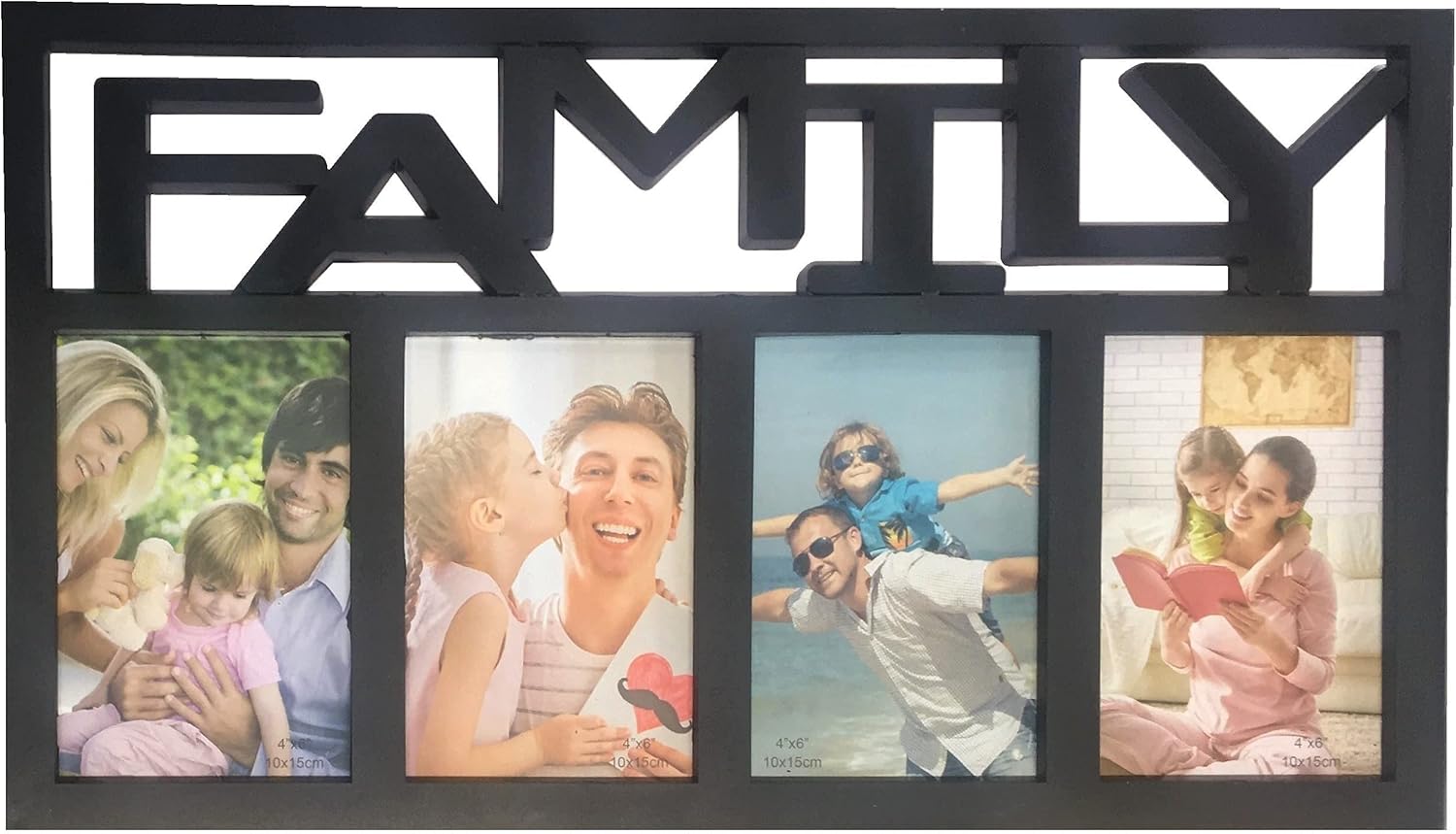Amazon.com - Harmony Frames 4-Openings Family Collage Frame Wall Mount ...