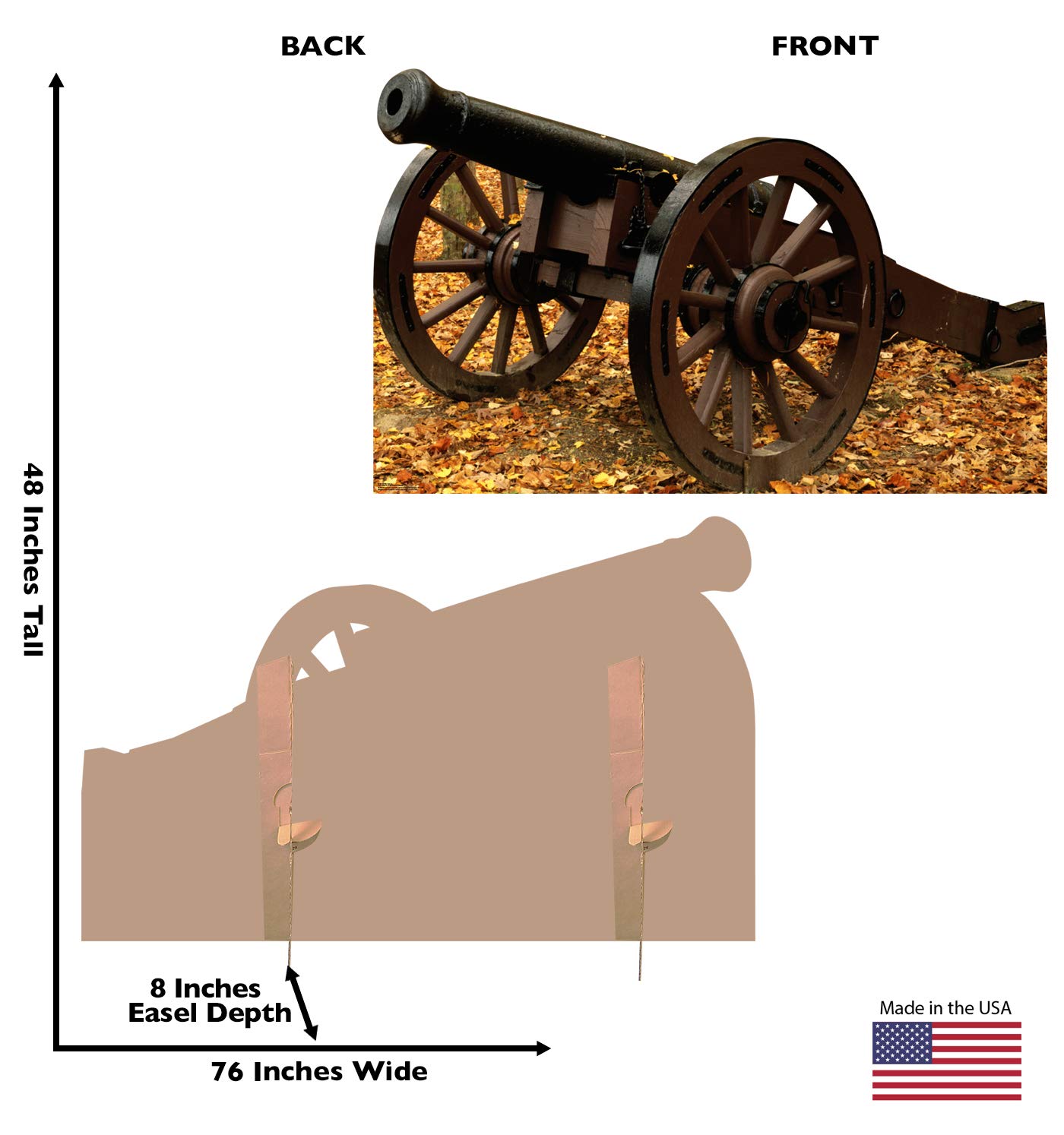 Cardboard People Civil War Cannon Life Size Cardboard Cutout Standup