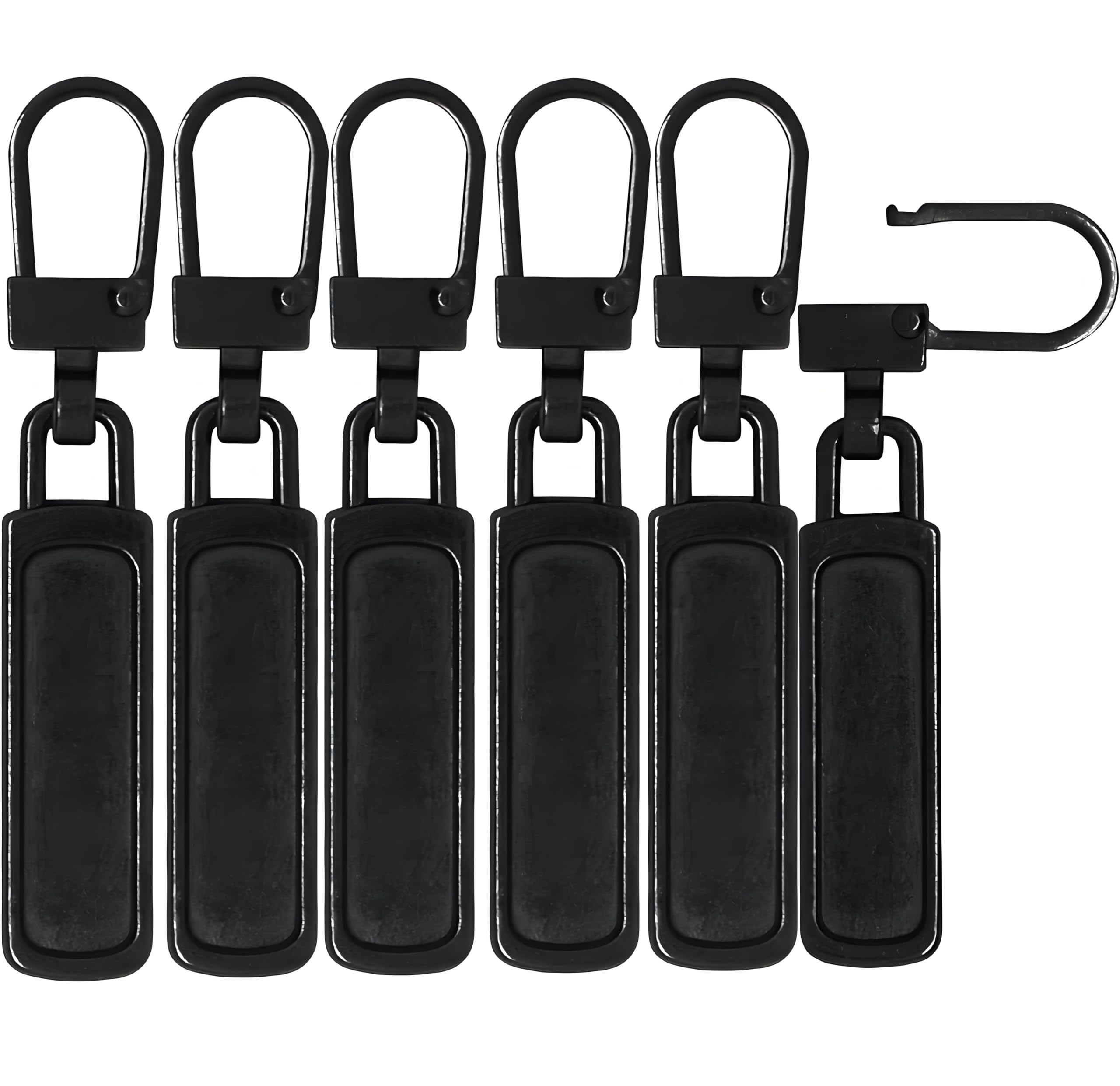 6 Piece Spare Zipper Pull, Metal Zipper Pulls Replacement,Removable ...