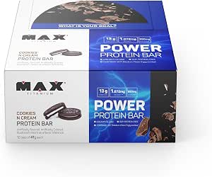 Max Titanium Power Protein Bar - 12 Unidades 41G Cookies - : Amazon.com ...