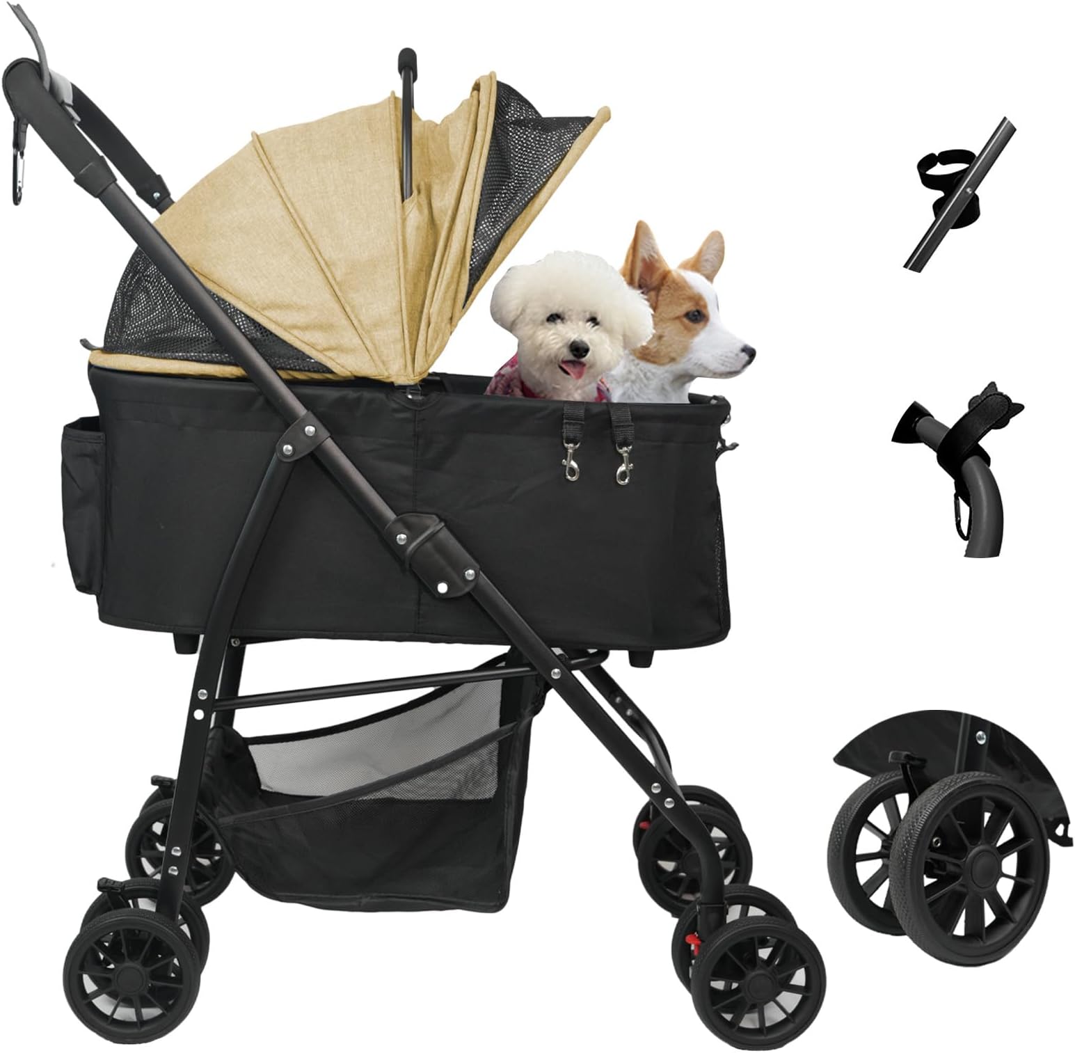 Amazon.com: Dog Stroller for Medium Dogs 30 lbs, Pet Stroller for Small ...