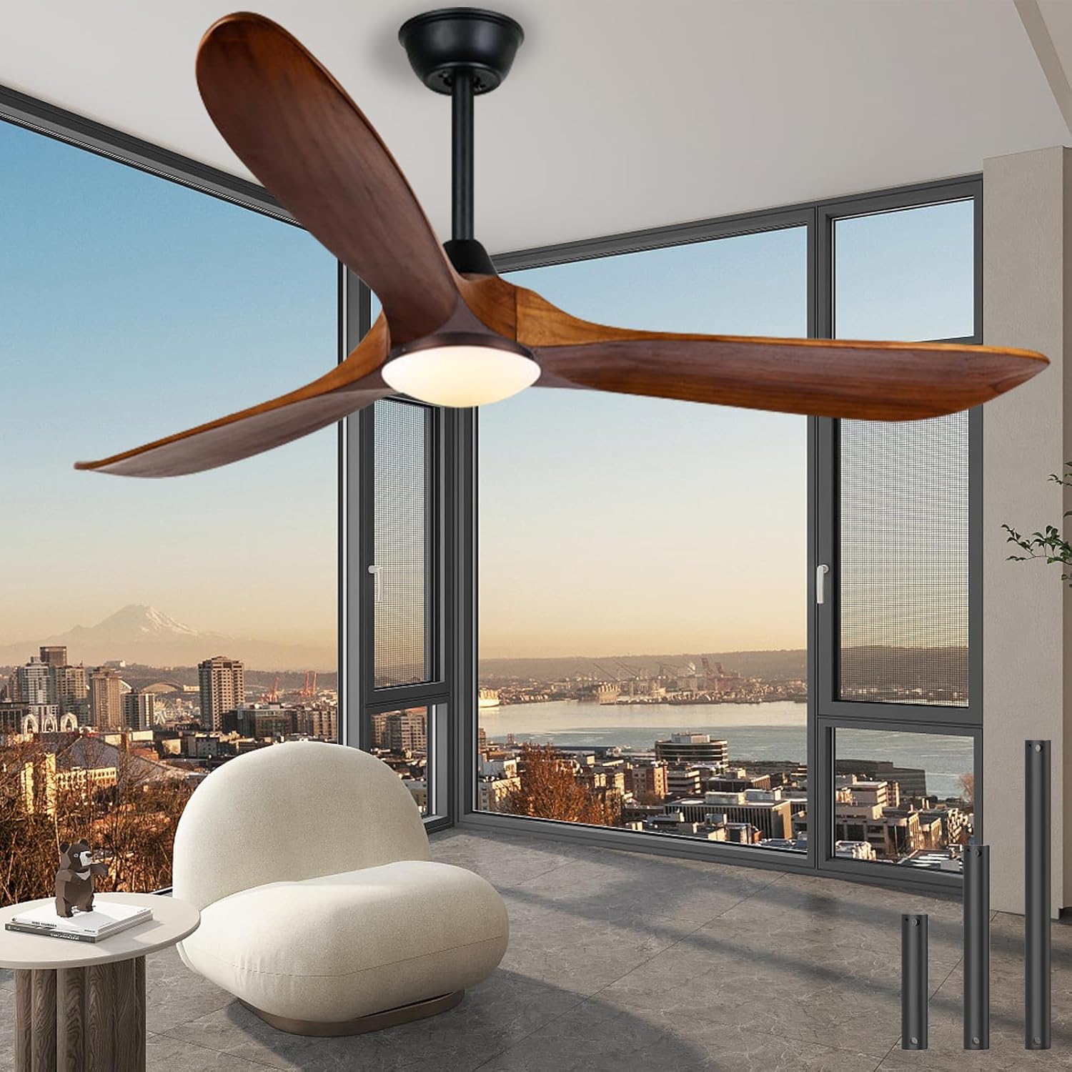 Amazon.com: AUNLPB 70 inch Farmhouse Ceiling Fan with Lights and Remote ...