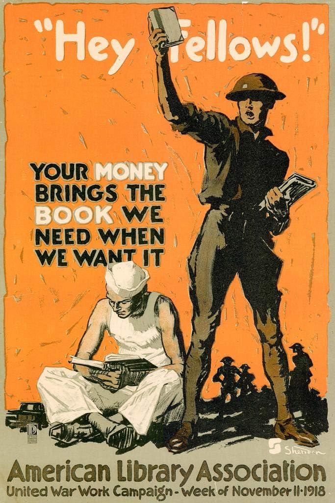 Poster Foundry WPA War Propaganda Hey Fellows Your Money Brings Books ...