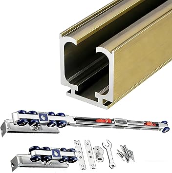 Sliding Door Track System for Smooth - Rail for Barn Doors Closet Doors ...