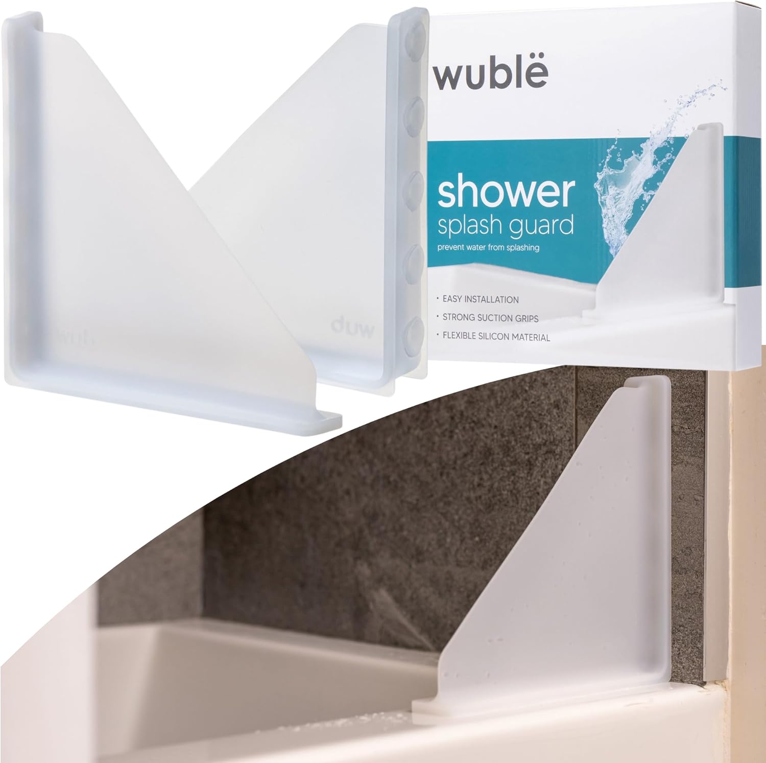 Amazon.com: Shower Splash Guard for Bathtub- Shower Water Guard in ...