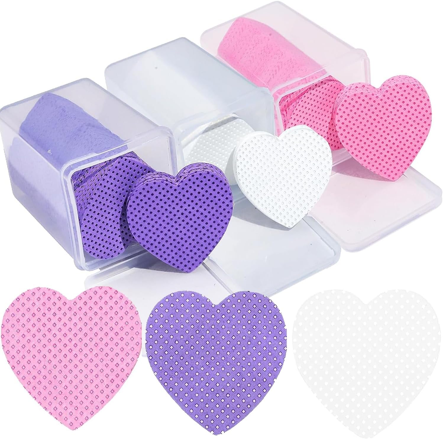 Amazon.com : HWHUNO 600 PCS Lint Free Nail Wipes Heart Shape, Eyelash ...