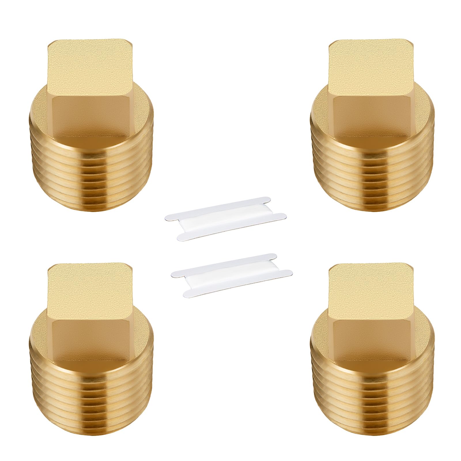 Amazon.com: Litorange 4 PCS 1/2 Inch NPT Male Plug Fittings, Brass ...