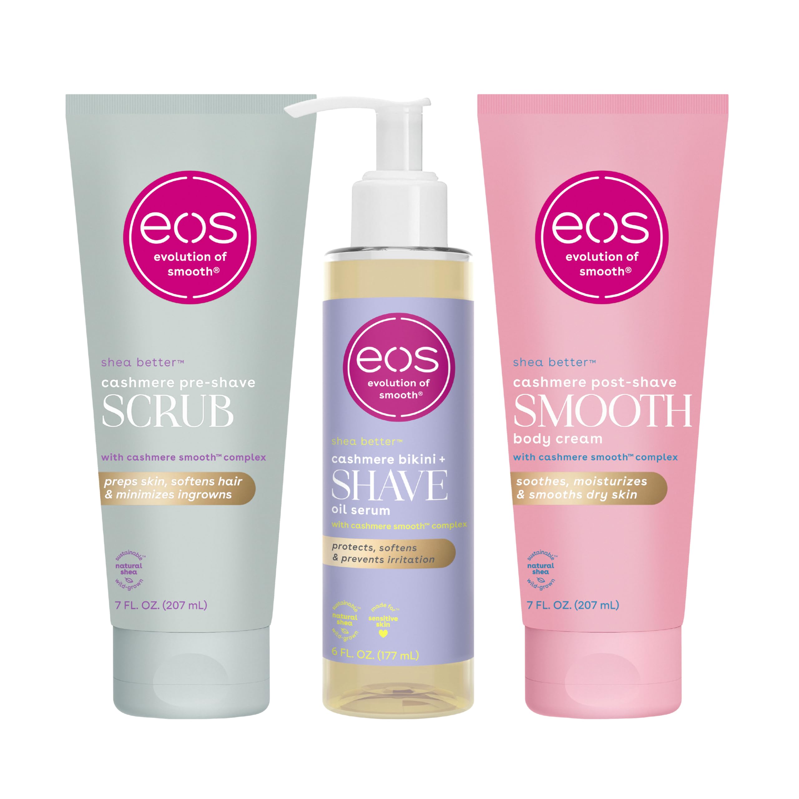 Amazon.com: Bundle of eos Cashmere 3 Step Skin Collection Vanilla ...