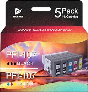 Amazon.com: PFI107 Ink Tank Replacement for Canon PFI-107 PFI-107MBK PFI-107BK PFI-107C PFI-107M ...