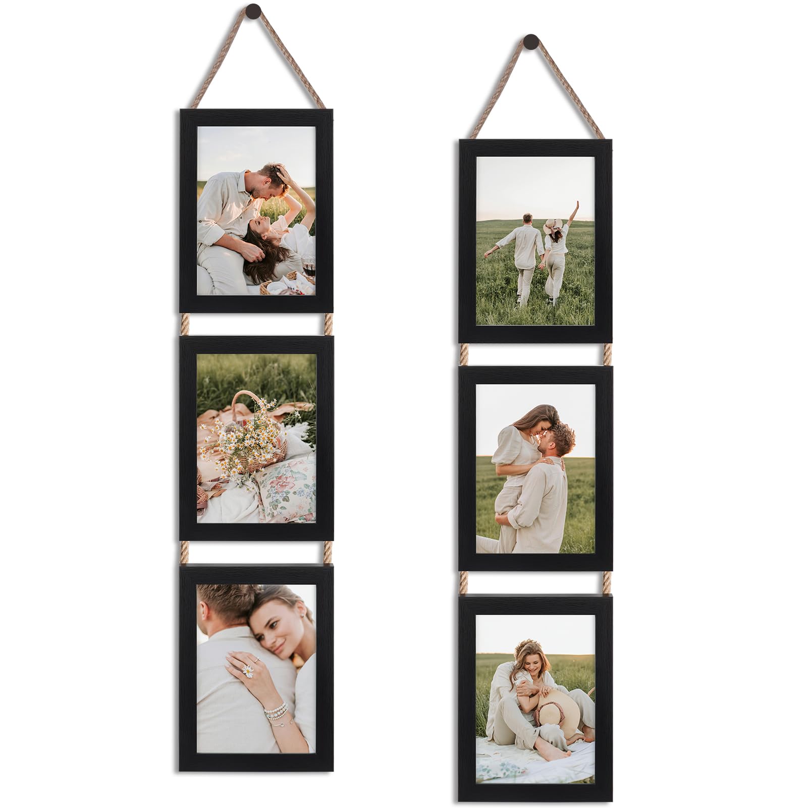 Amazon.com - QUTREY 5x7 Collage Picture Frames Black, 3 Openings ...