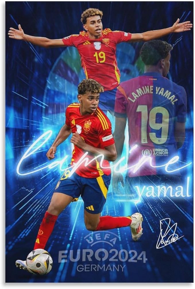 Amazon.com: Lamine Yamal Poster Spanish Footballers Sports Poster ...