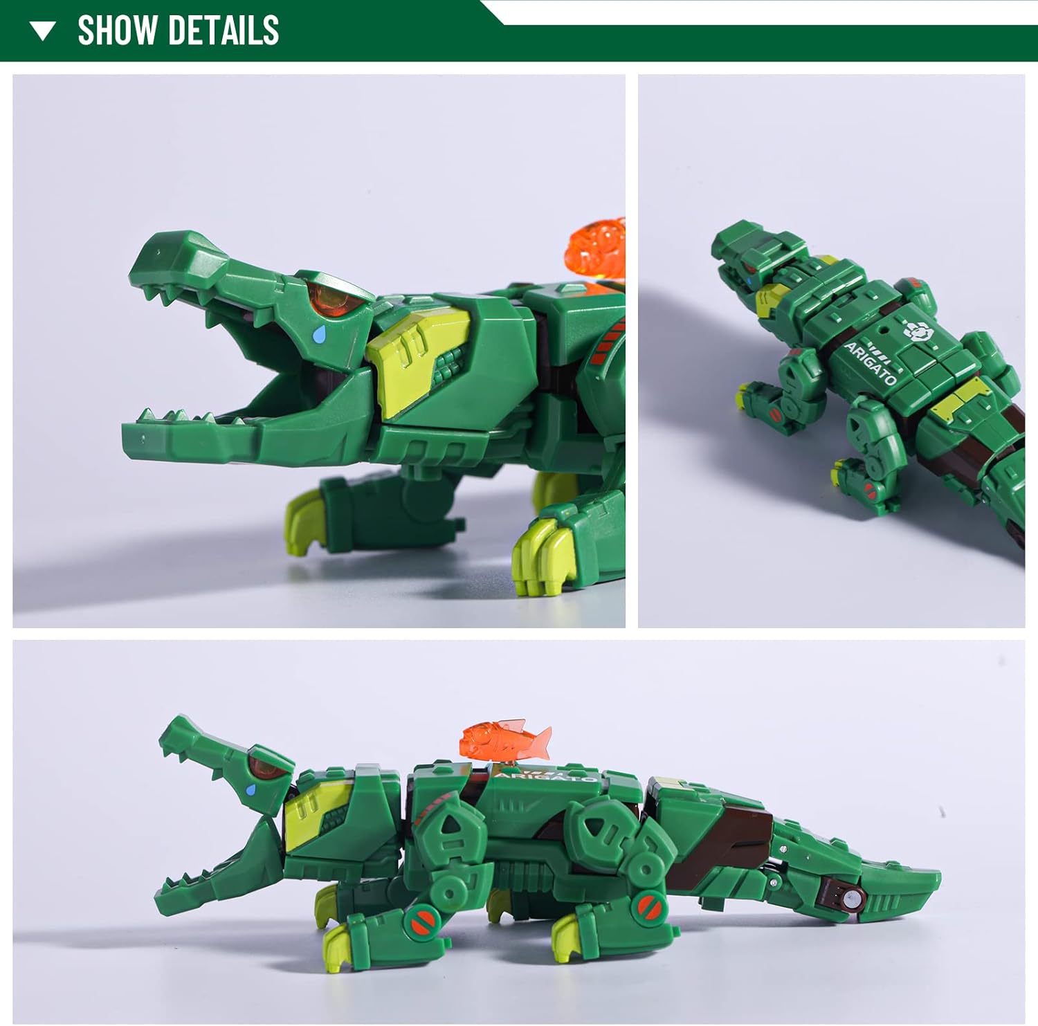 52TOYS Beastbox TEARDROP Crocodile Deformation Toy, Collectible Action ...
