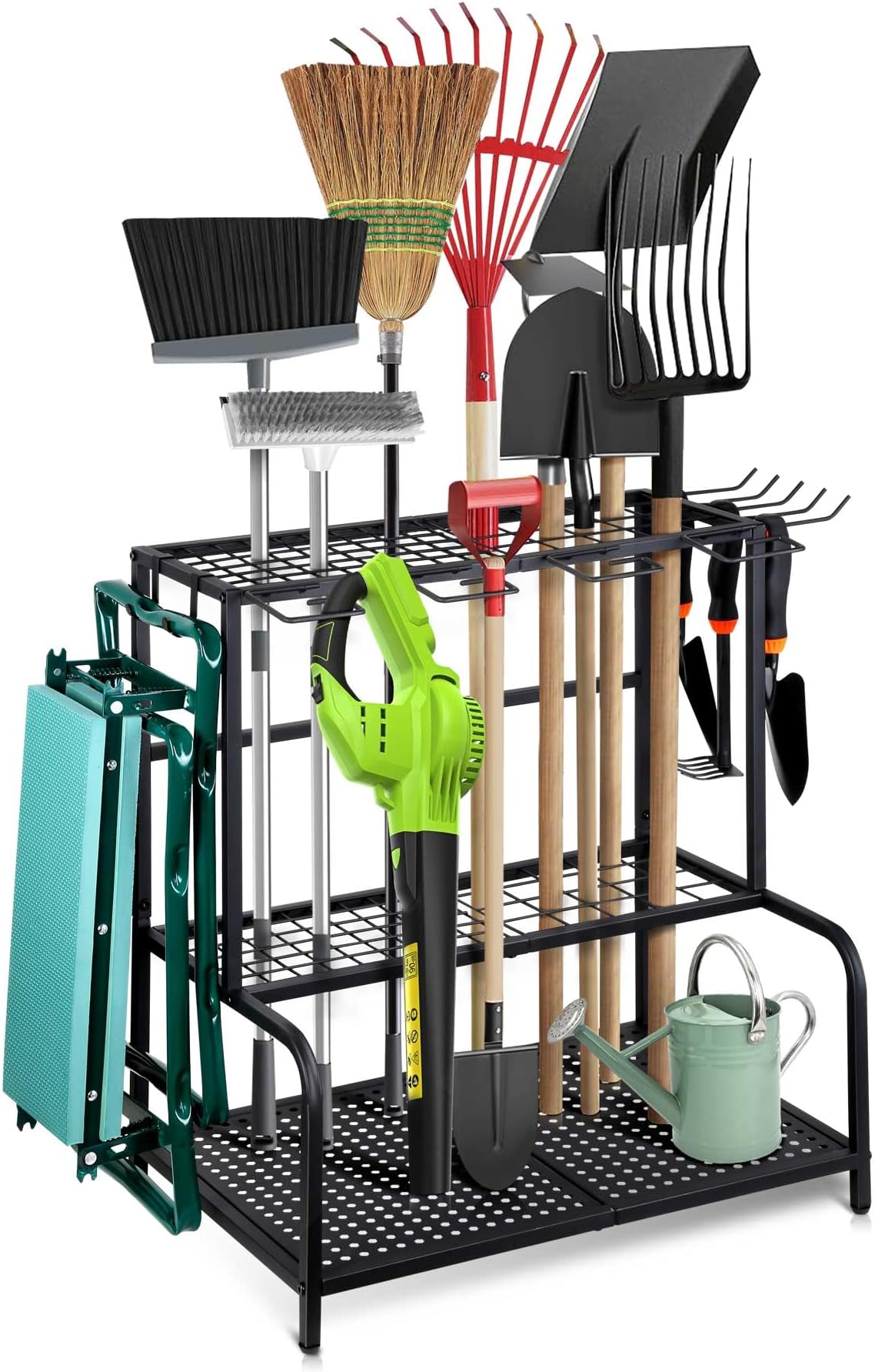 Amazon.com: VEVOR Garden Tool Organizer, 19 Slots, Yard Tool Tower Rack ...