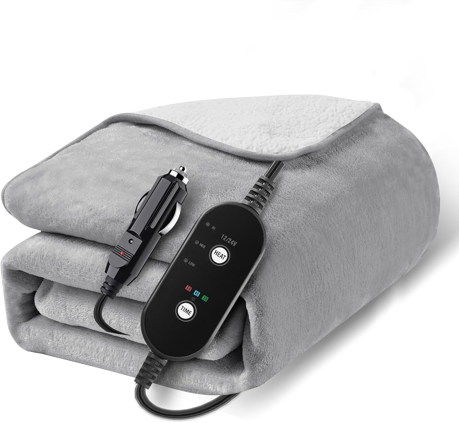 Amazon.com: Sino Salected 12V/24V Heated Car Blanket, Electric Blanket ...