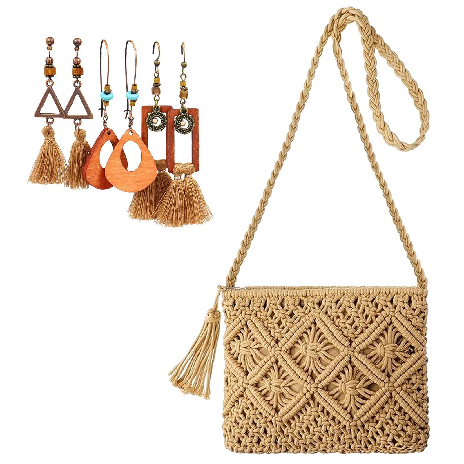 Amazon.com: ZYGOTEE Small Beach Straw Purse For Women Straw Bags ...