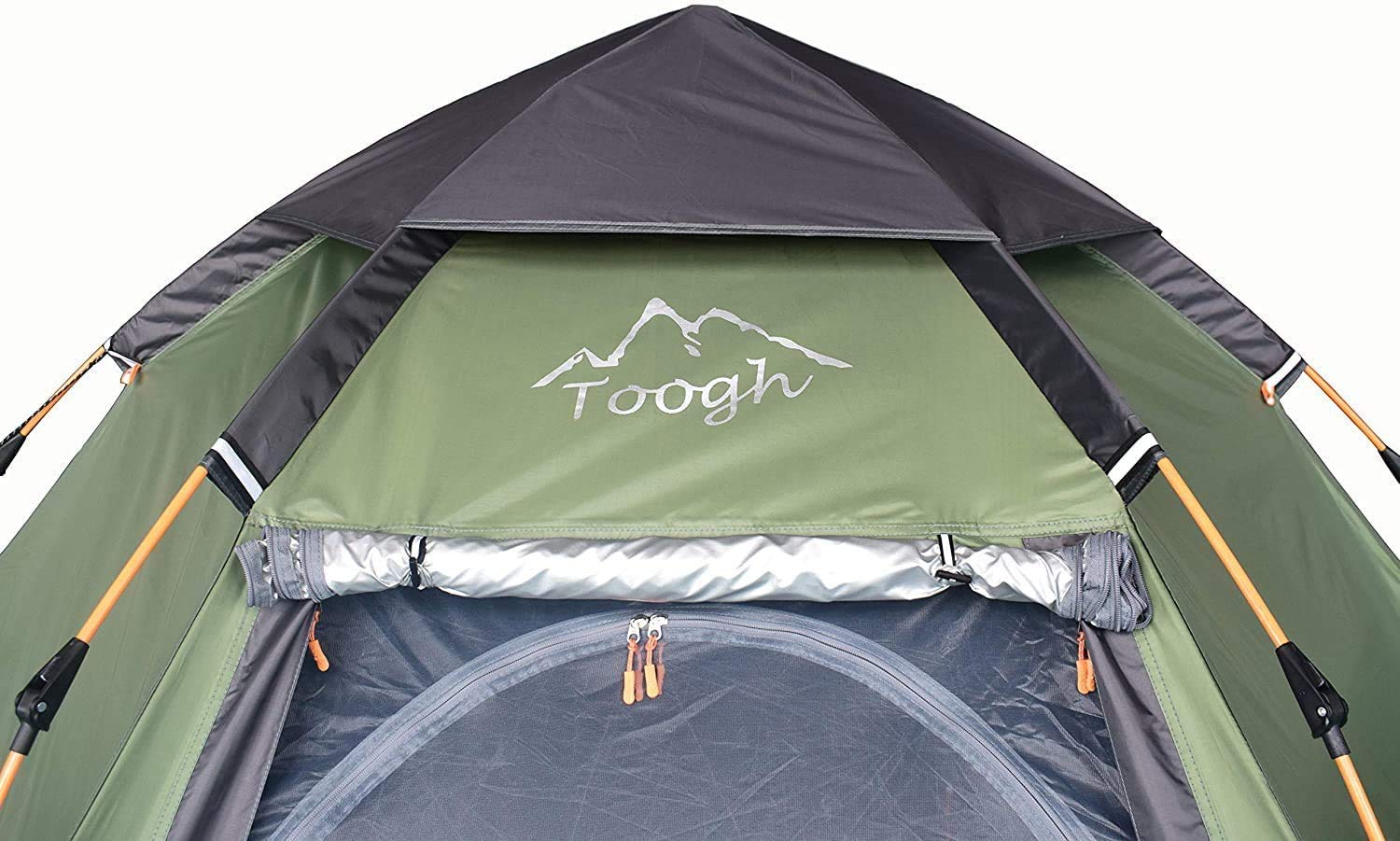 Toogh 3-4 Person Camping Tent 60 Seconds Set Up Tent Waterproof Pop Up ...