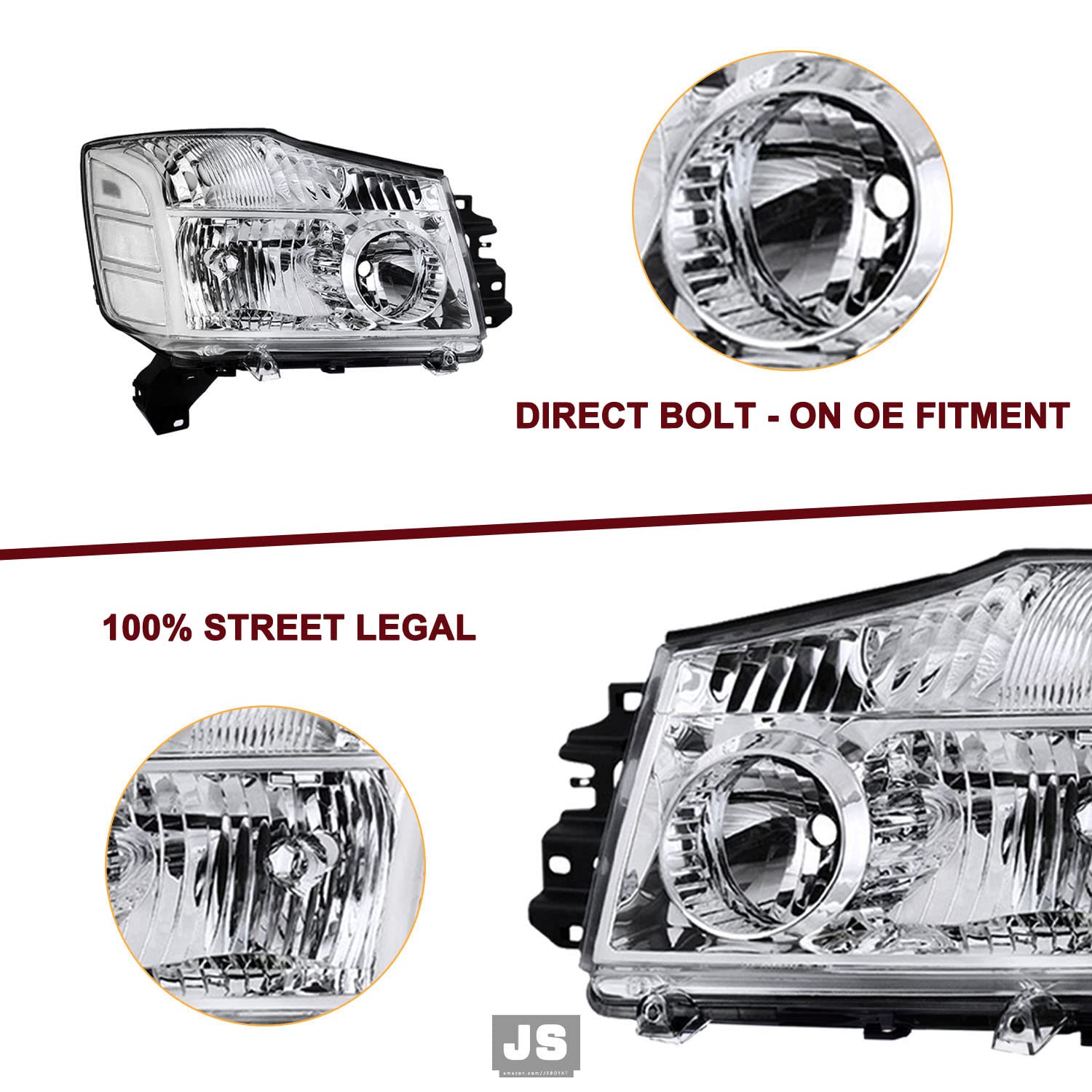 Snapklik Jsboyat Headlight Assembly Compatible