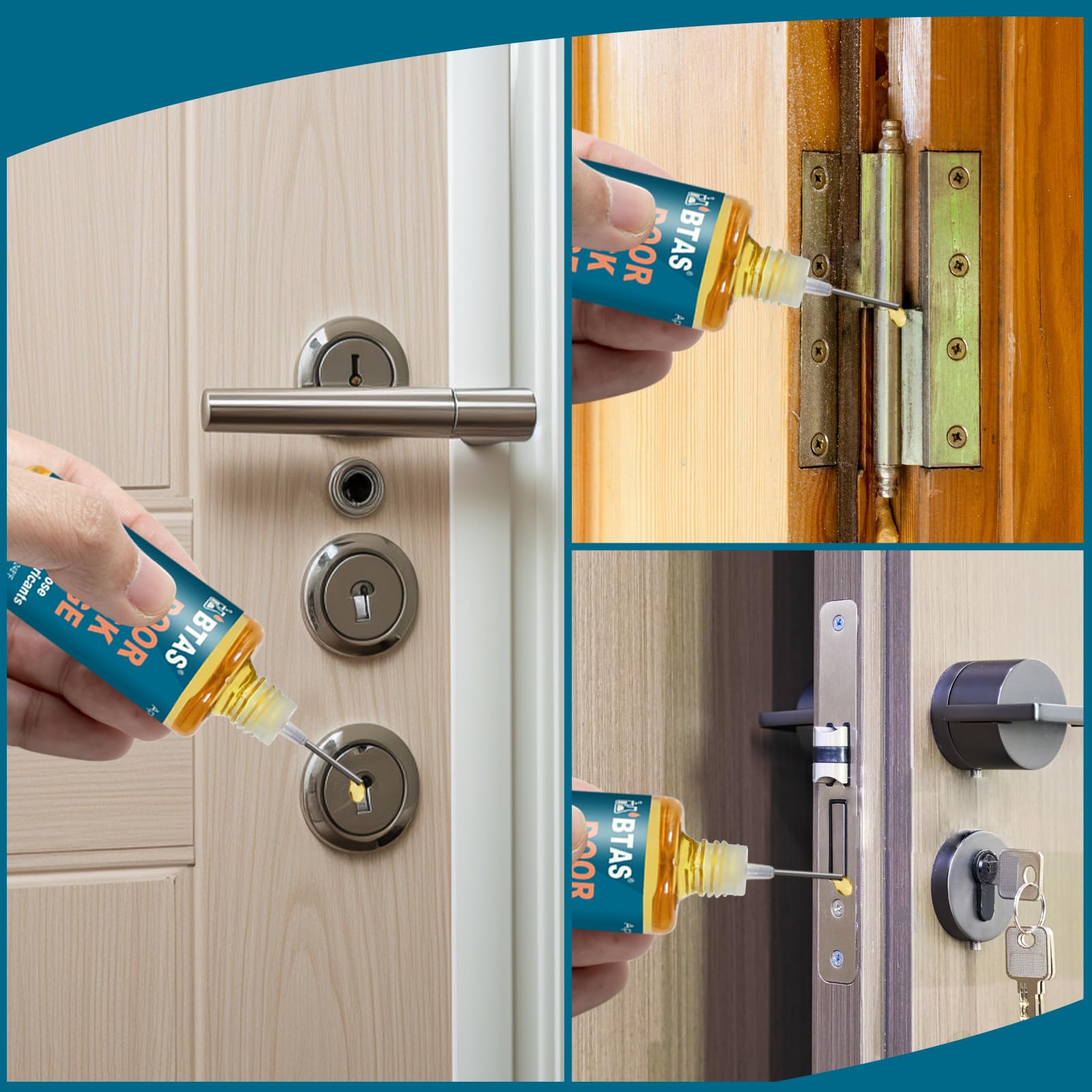 Snapklik.com : BTAS Lock Door Hinge Squeaky Fix Noise Lubricant Oil ...