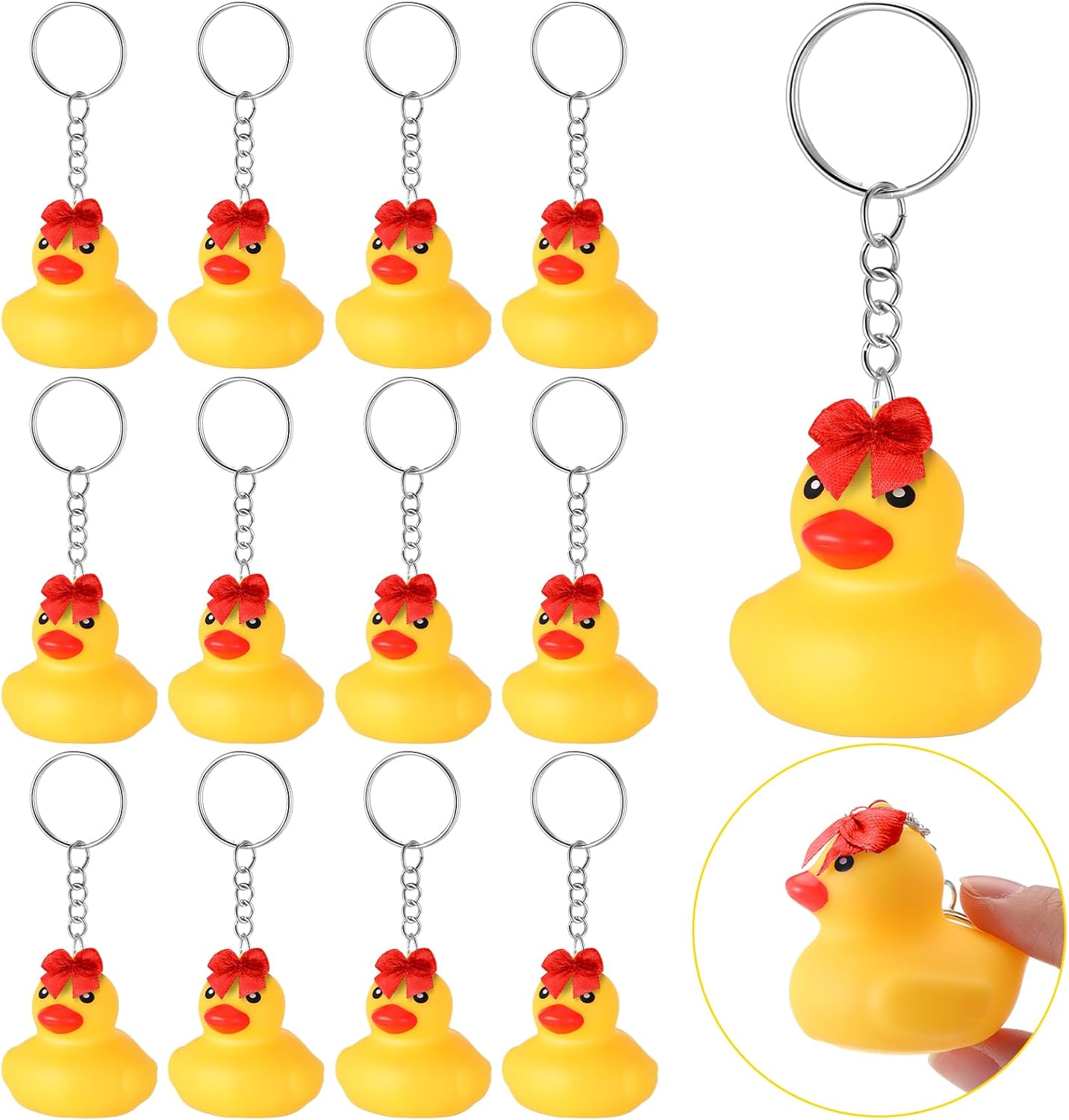 Amazon.com: WinnerWhy 12 Pcs Cheer Ducks Gifts with Bows Cheerleader ...