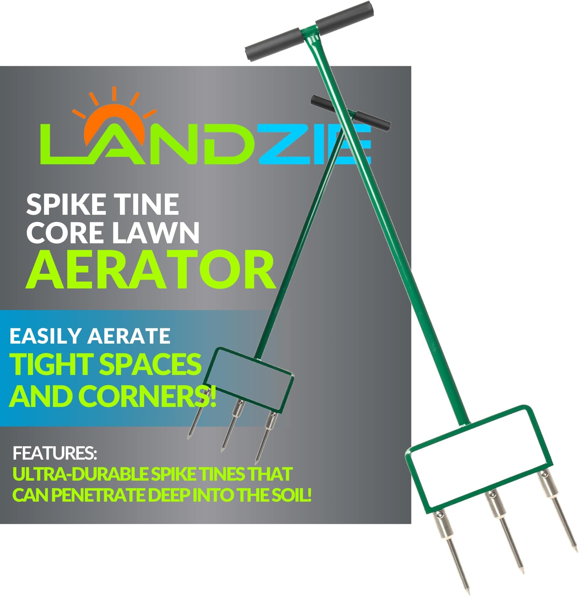Amazon.com : Jardineer Spike Lawn Air Aerator - Grass Aerator Lawn Tool ...