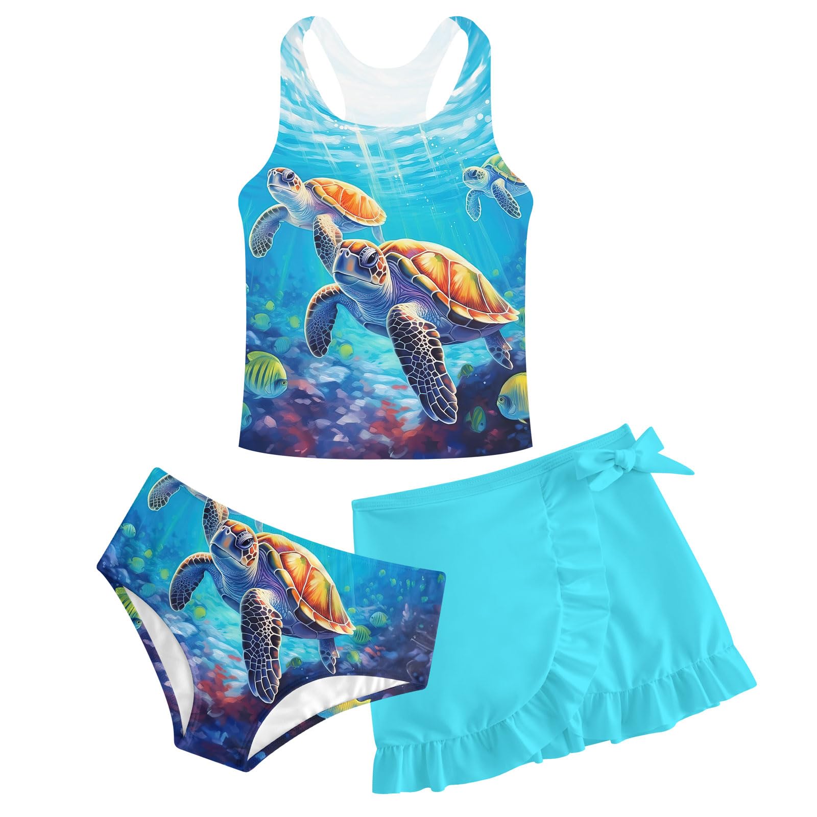 Snapklik.com : Bathing Suit For Girls Size 9 Swimsuits Sea Turtle 3 ...