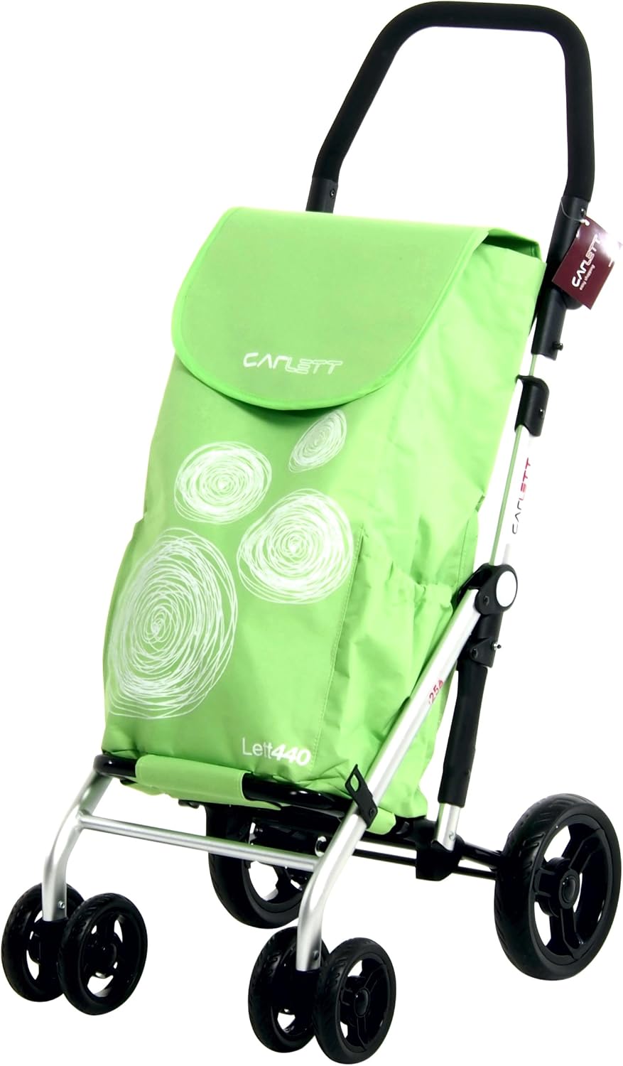 CARLETT "STARFUIT" Shopping Trolley, Aluminum, Green, 62 x 19 x 29 cm ...